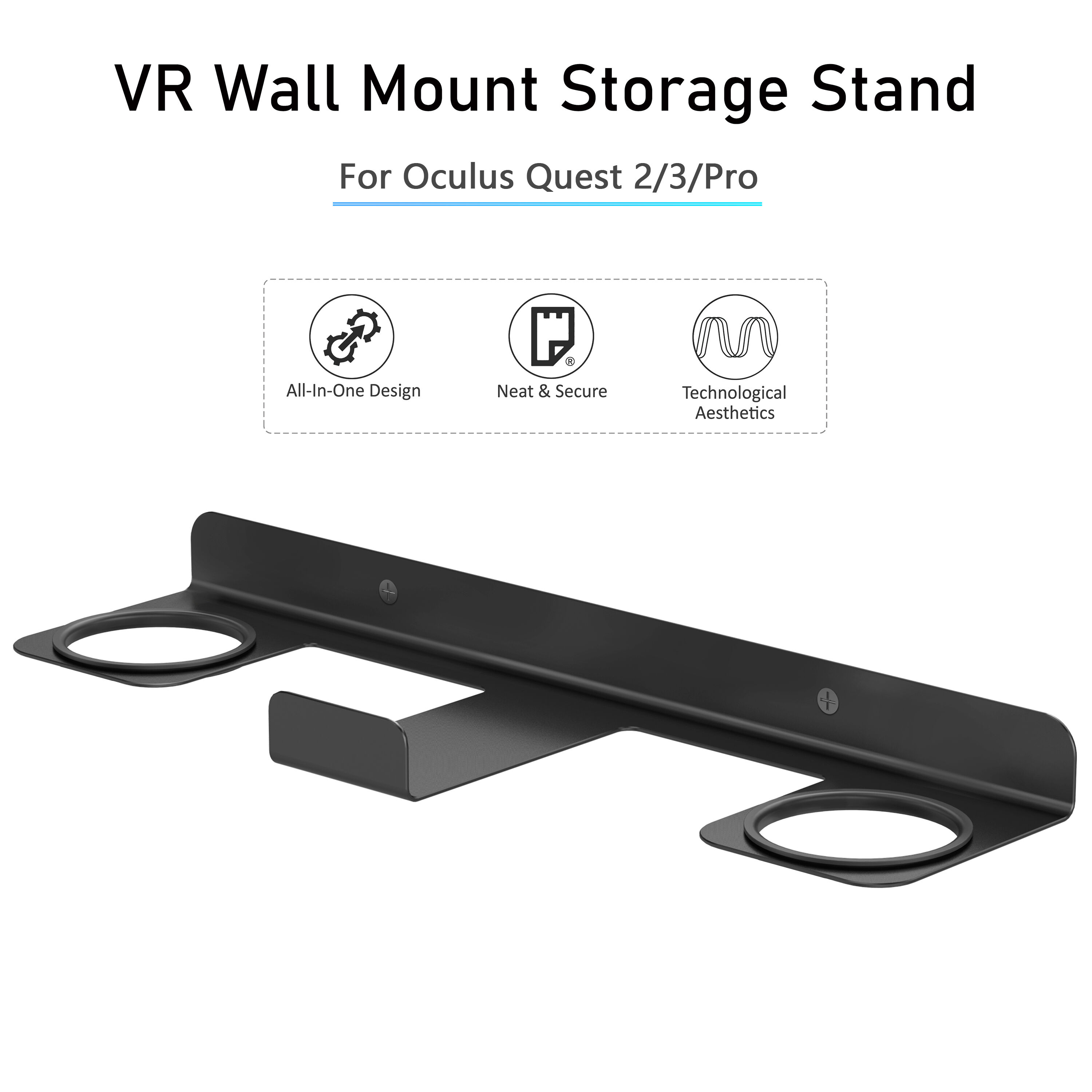 Vr Storage Stand Compatible With Meta Quest 2&quest 3 Wall Storage ...