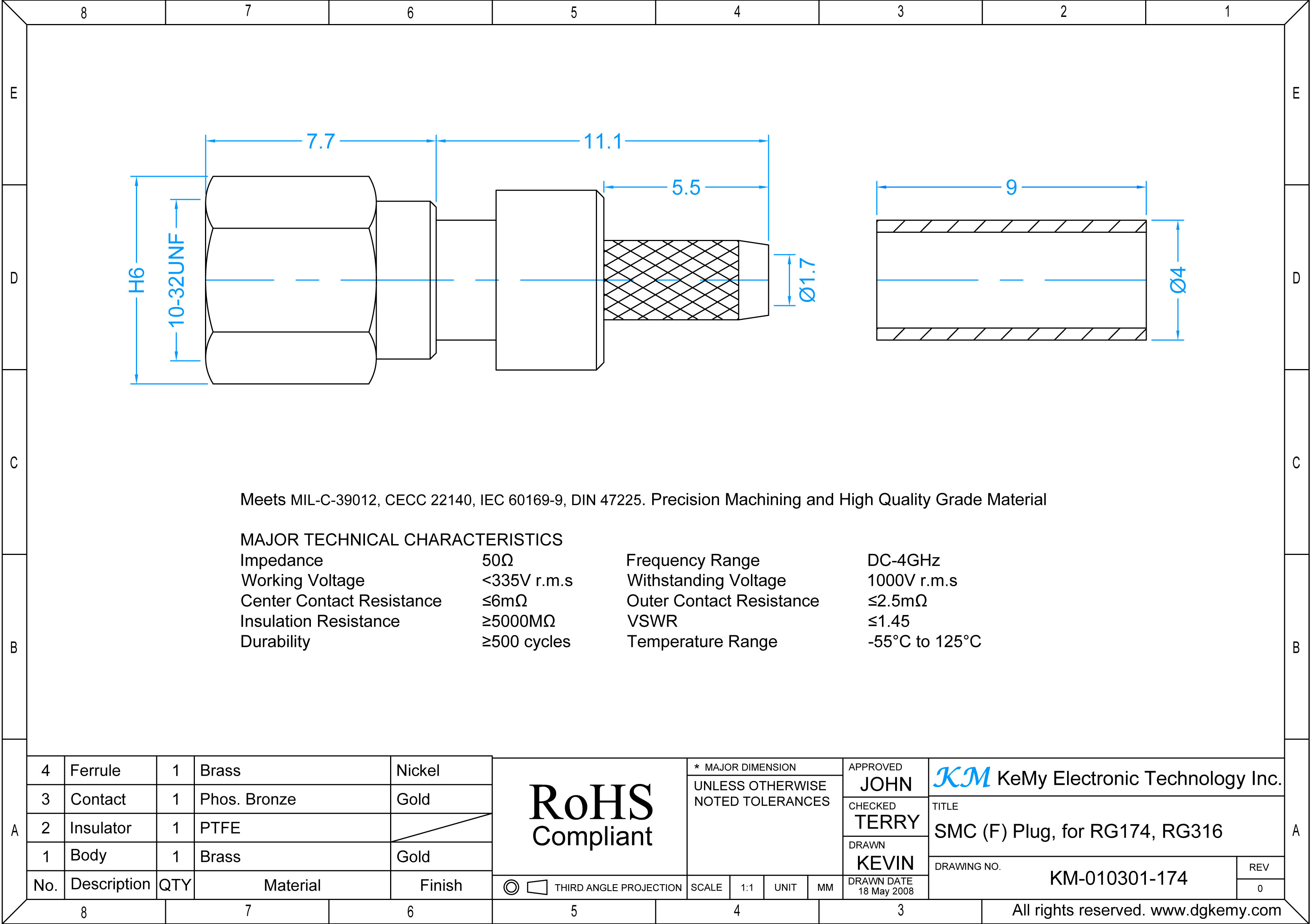 Bulk Buy China Wholesale Smc Male Connector, Smc Female Contact ...