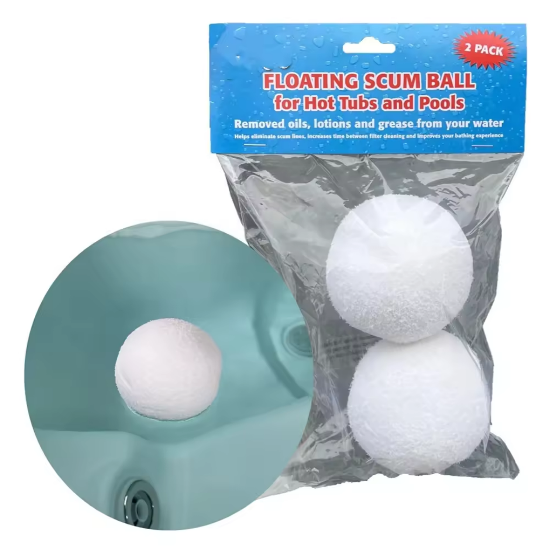 Twin Pack Hot Tub Scum Absorber - Scumray Reusable Spa & Pool Cleaner ...