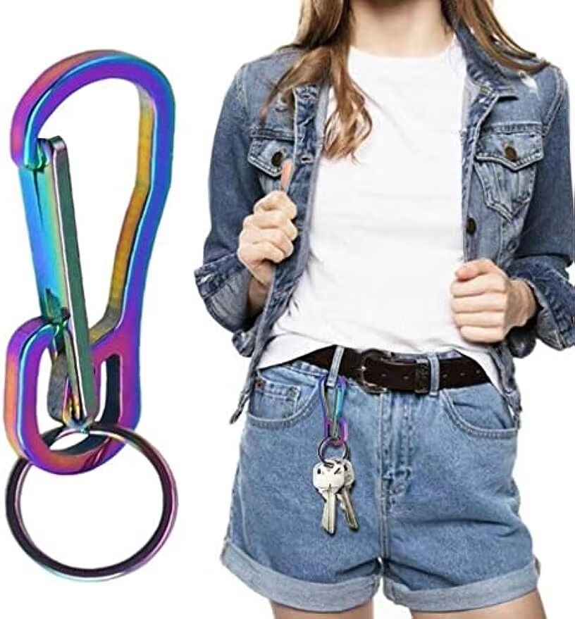 High Quality Titanium Stainless Steel Heavy Duty Carabiner Keychain ...