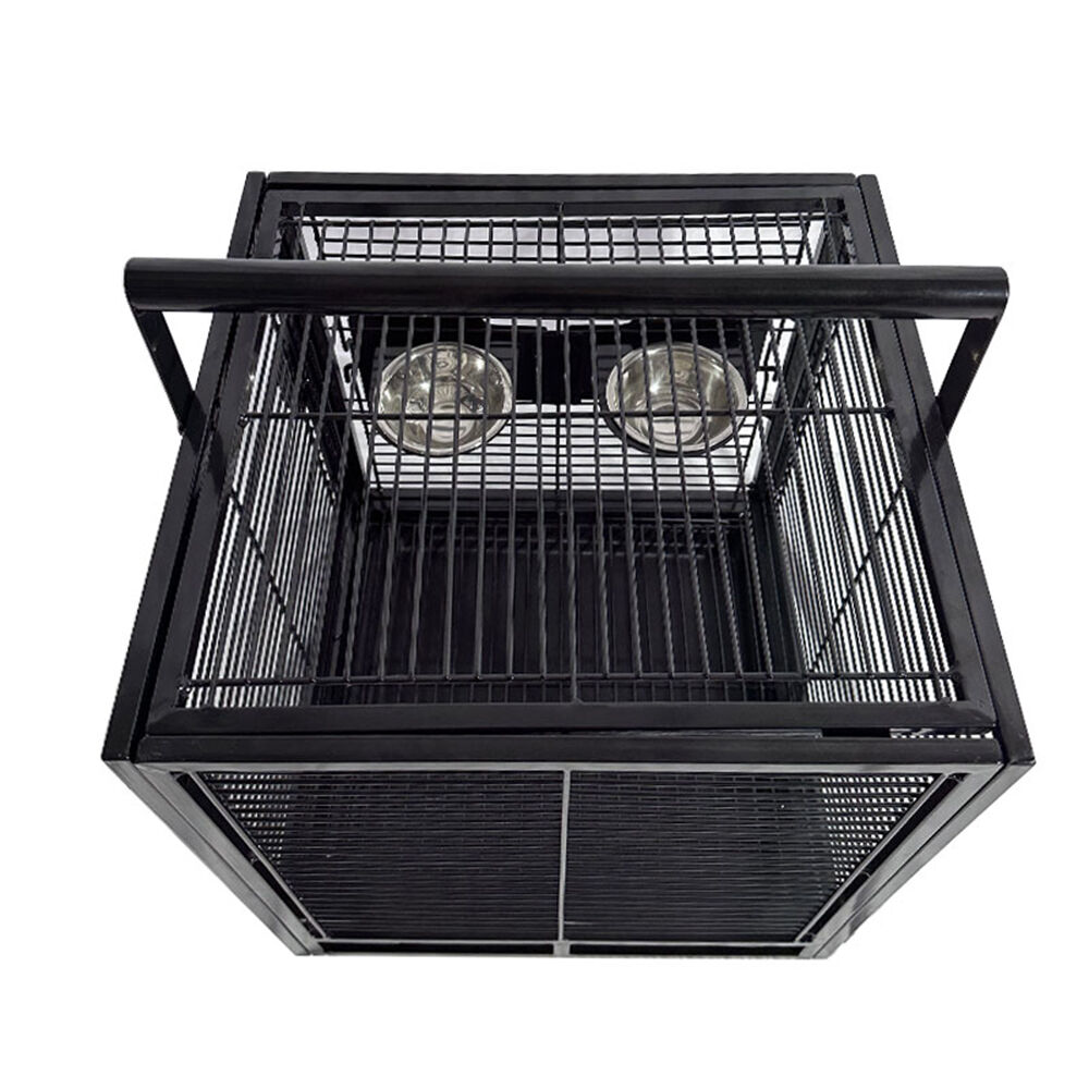 Portable Parrot Cage Small Black Metal Bird Cage - Expore China ...