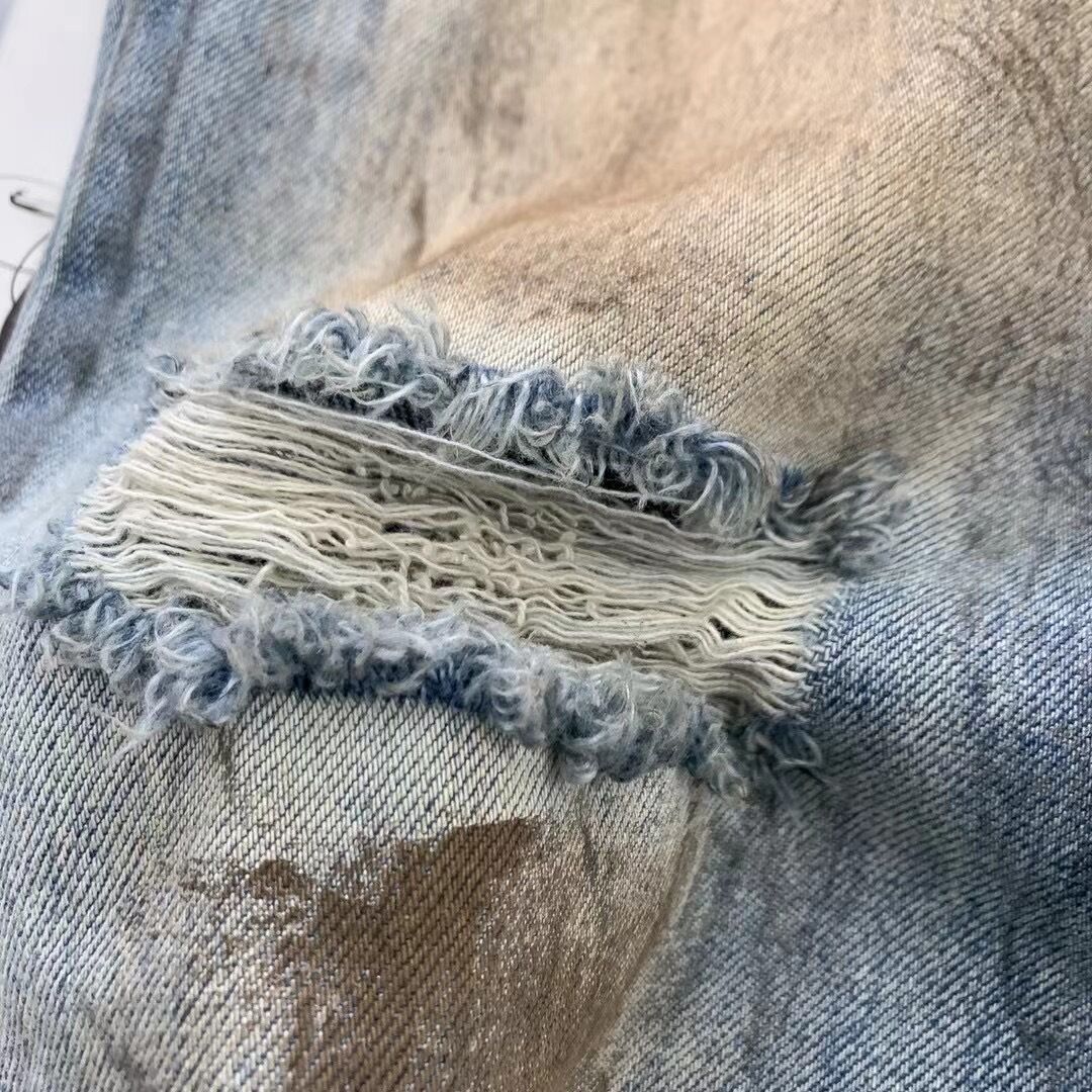 Custom Jeans Manufacturers / Denim Straight Jeans , Long Pants , Dirty ...