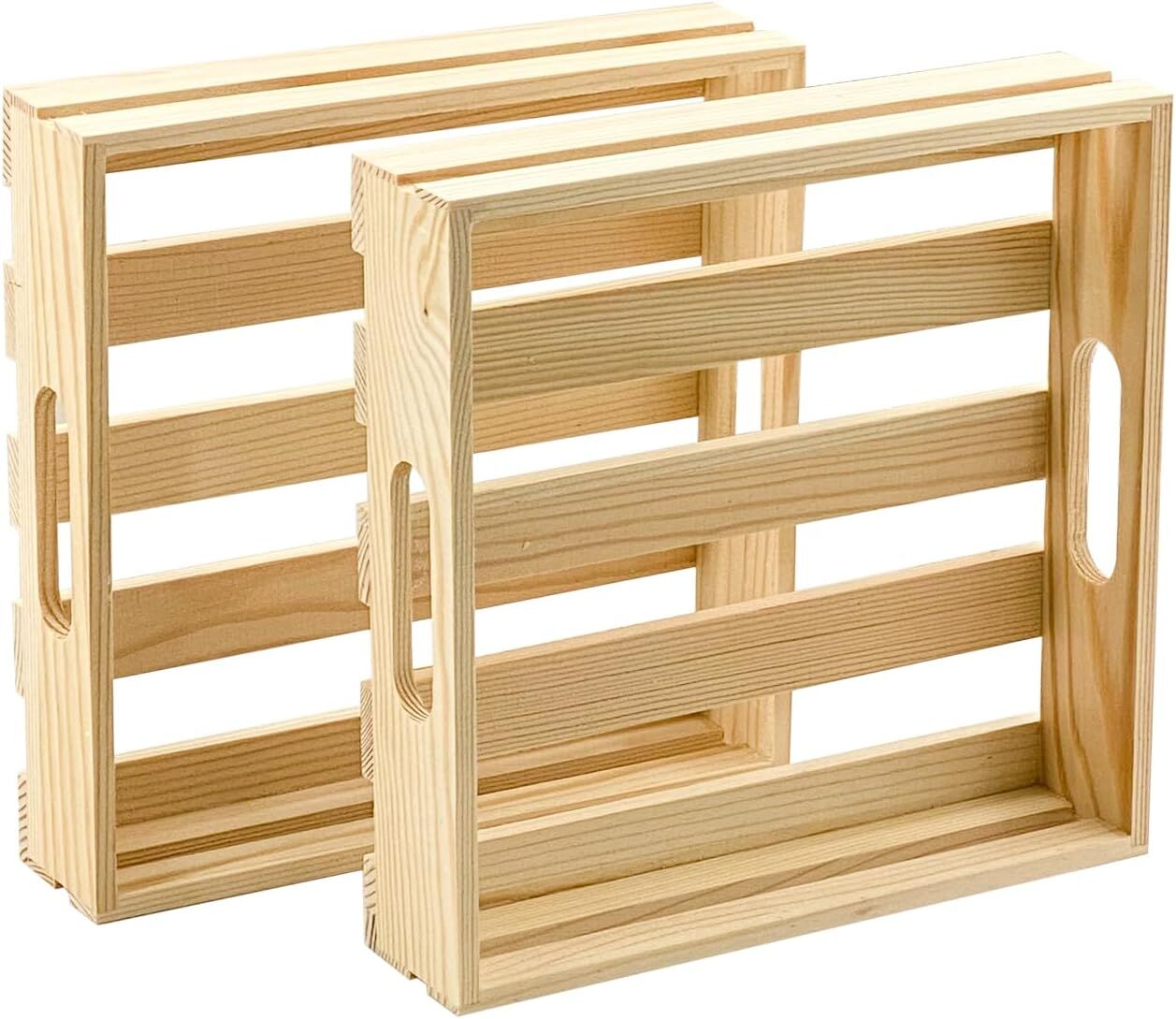 Legend Best Selling 2 Pack Wooden Crafts Pallet Crates With Handle ...