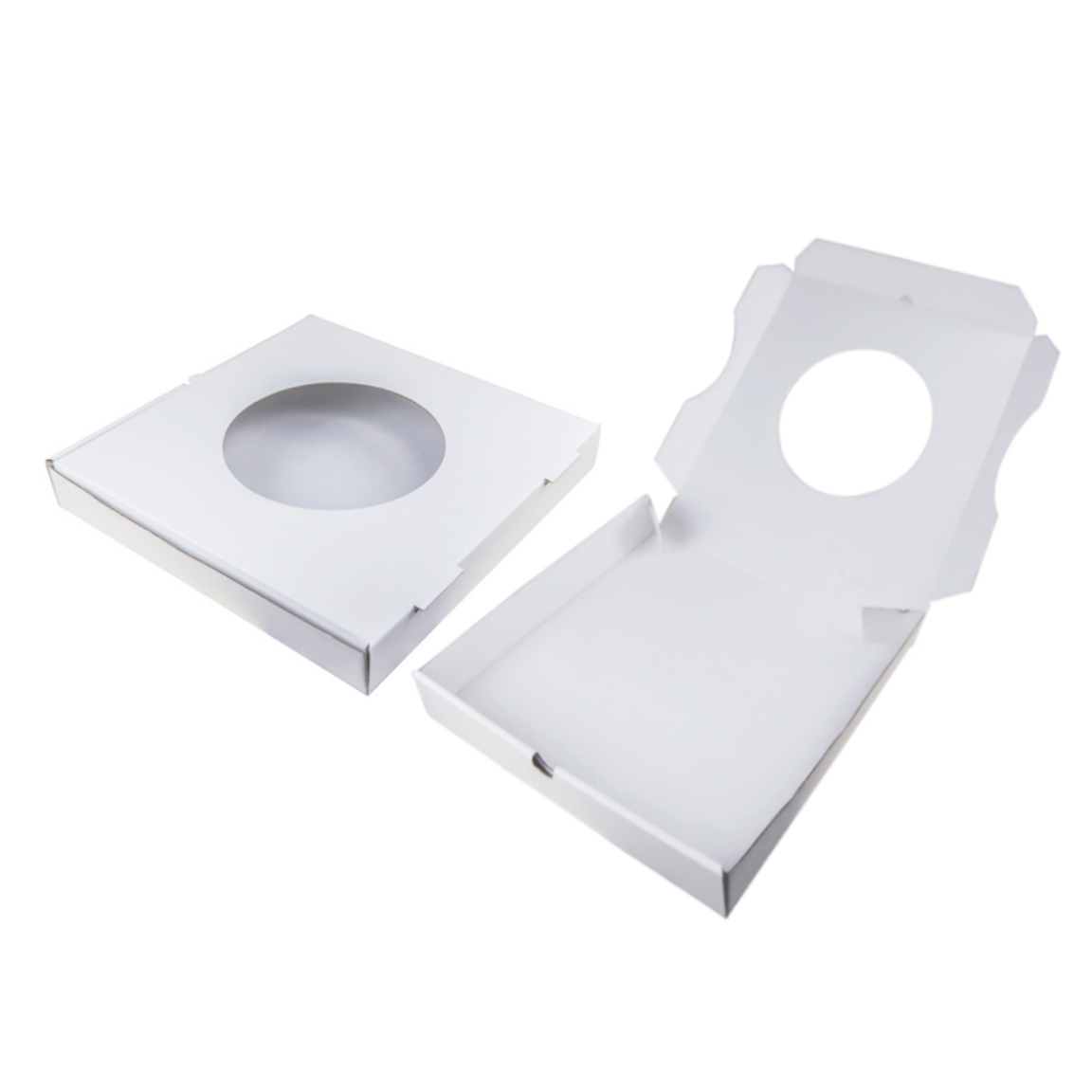 Custom Die Cut Boxes White Corrugated Paper Flat Shipping Packaging ...