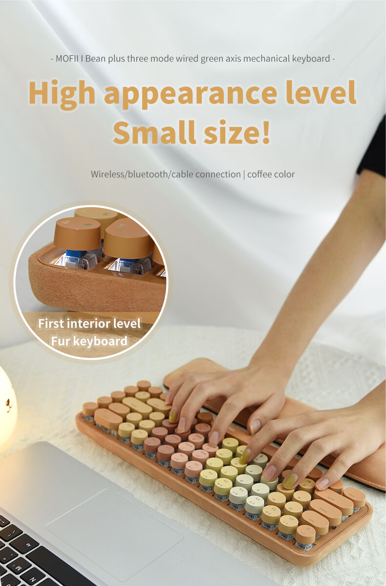 Factory Moffi Compact Slim Wired+2.4g Wireless +bluetooth Mechanical ...