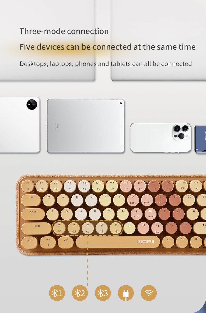 Factory Moffi Compact Slim Wired+2.4g Wireless +bluetooth Mechanical ...