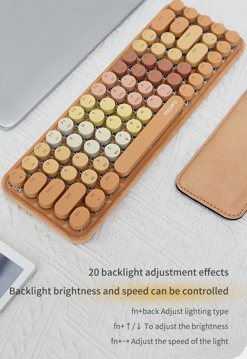 Factory Moffi Compact Slim Wired+2.4g Wireless +bluetooth Mechanical ...