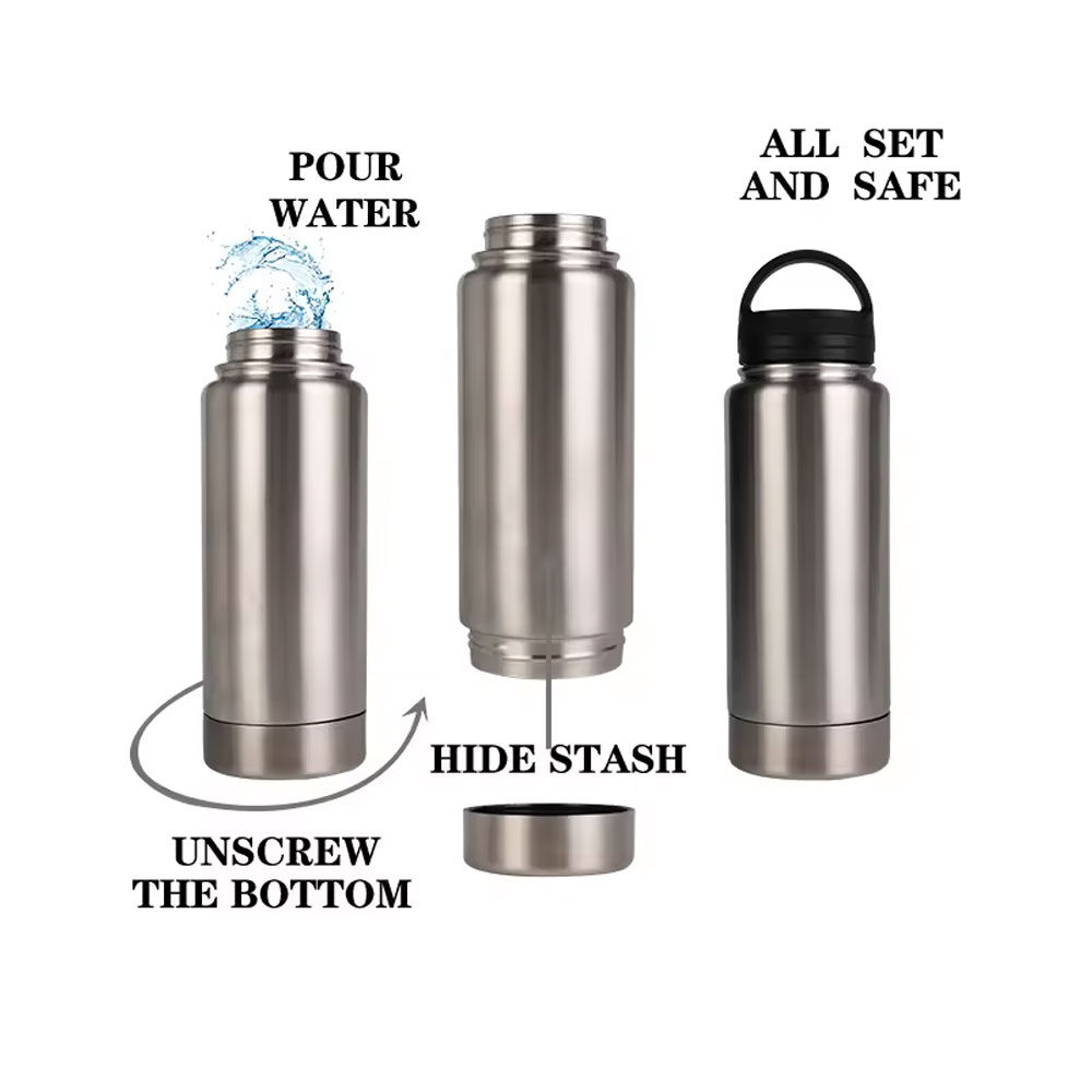 2025 Stainless Steel Hidden Tumbler Water Bottle Stash Box Diversion ...