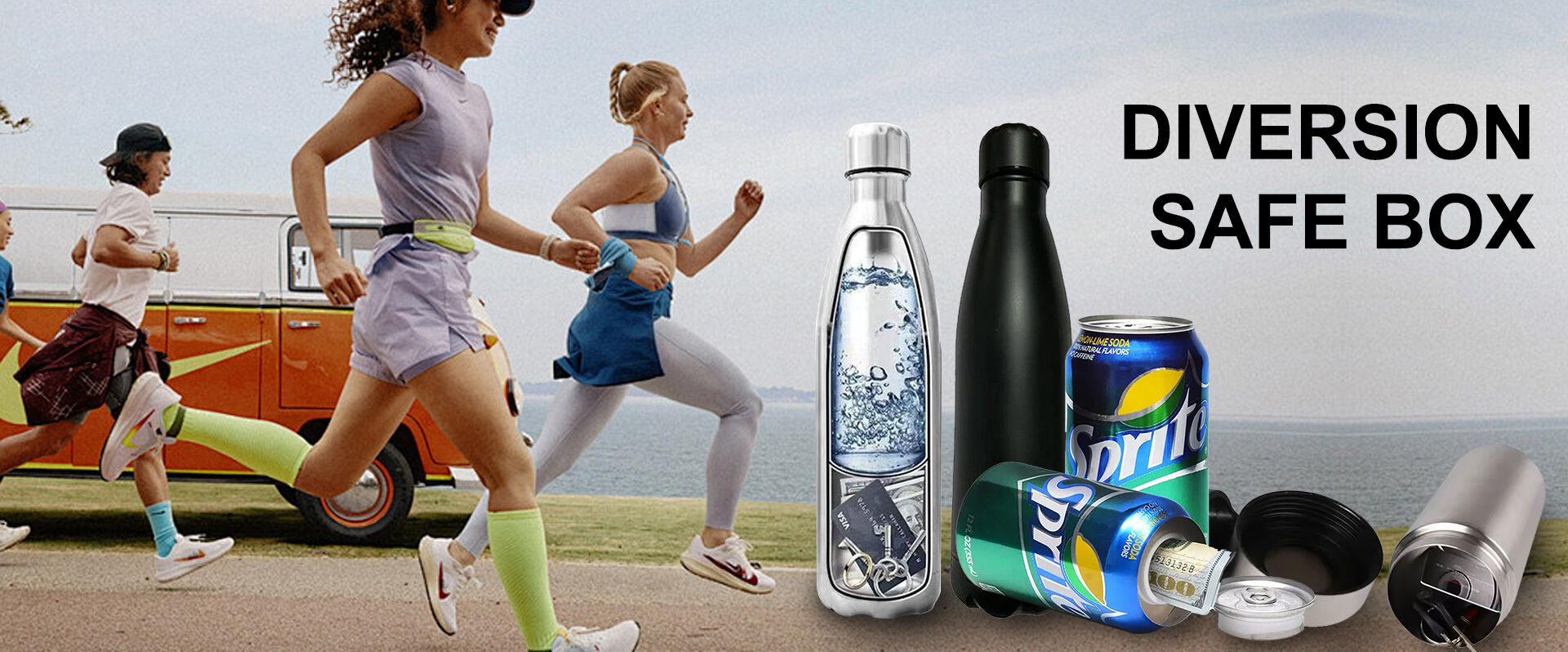 2025 Stainless Steel Hidden Tumbler Water Bottle Stash Box Diversion ...