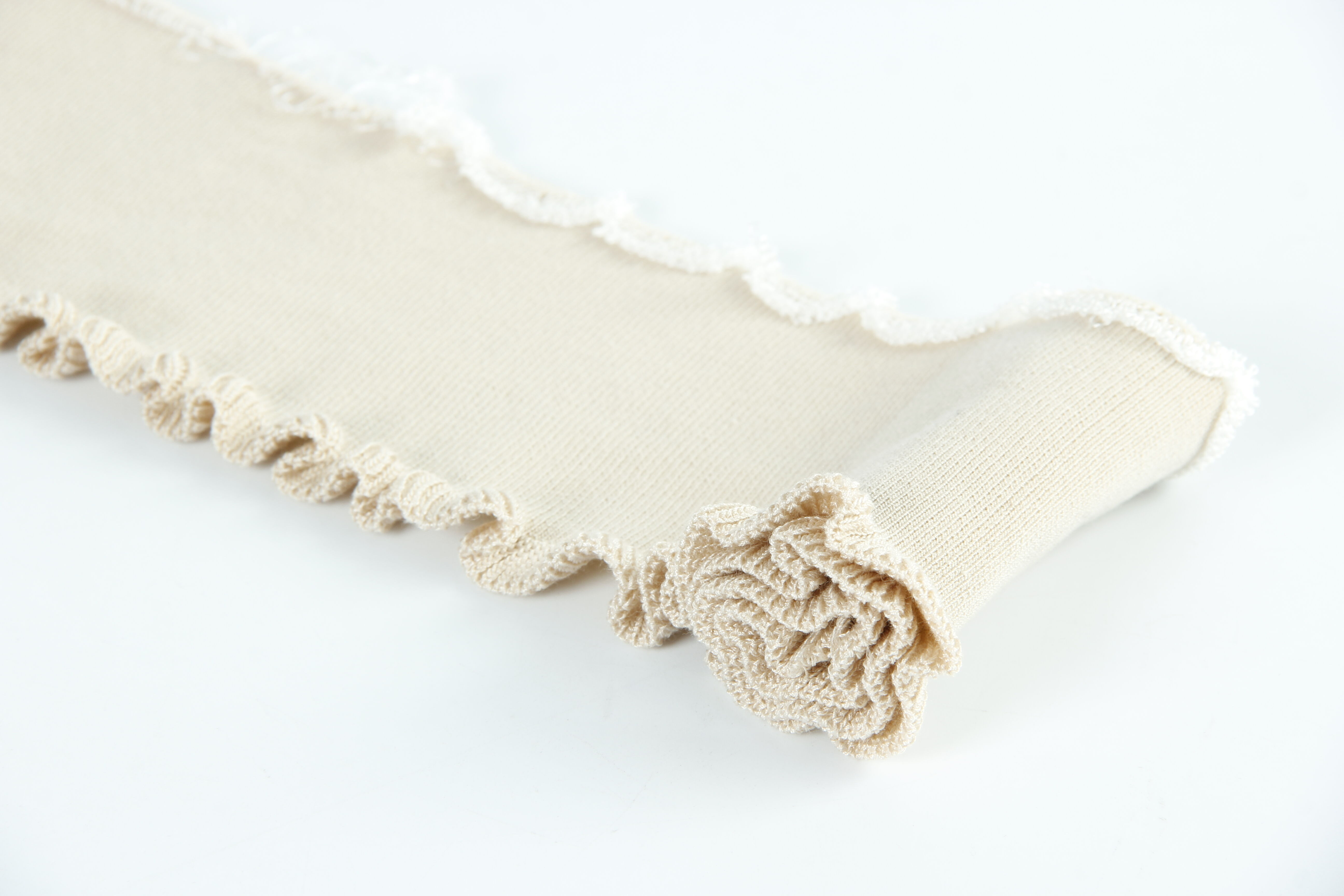Ruffle Knit Fabric Features Textured Rows Of Gathered Material, Ideal ...