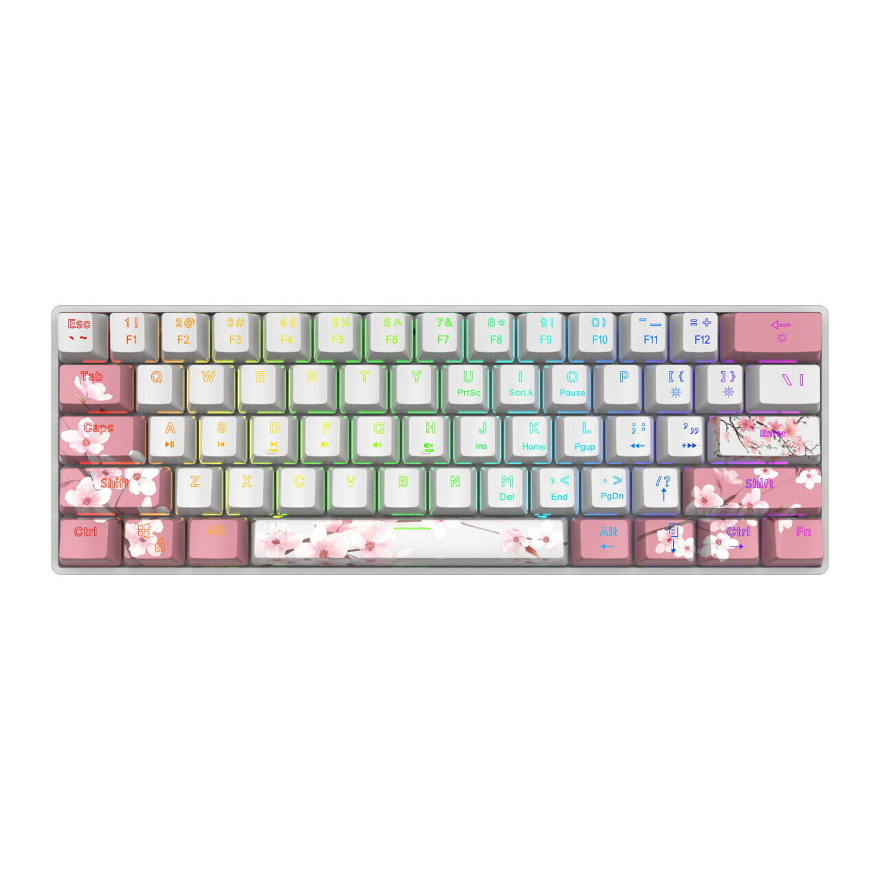 60% Mini Portable Mechanical Keyboard For Gaming With Rgb Backlit ...