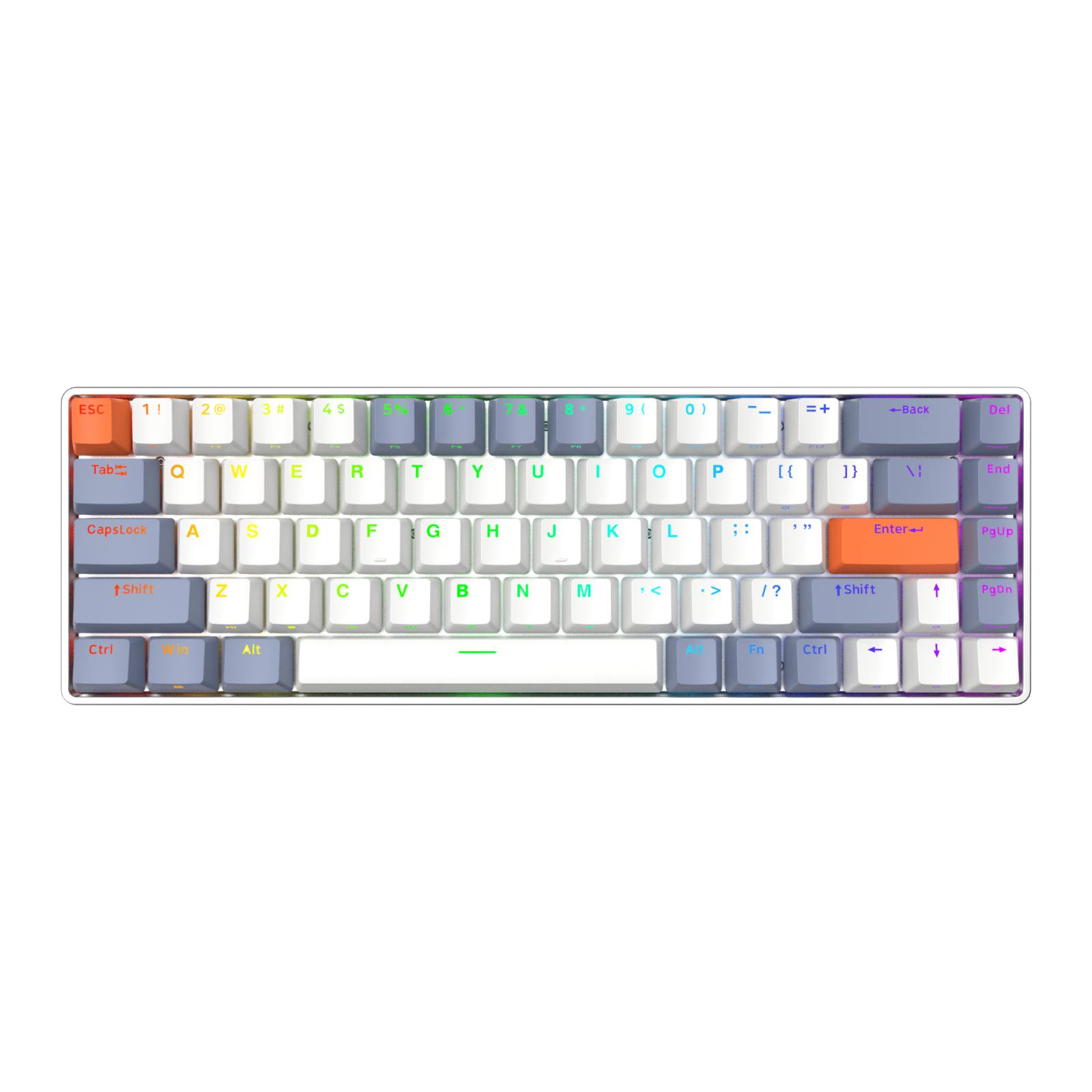 68 Keys Mechanical Keyboard For Gaming With Rgb Backlit - Buy China ...