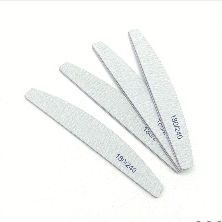 Professional 100 180 Grit Double Sided Emery Nail File Stick Sand Paper ...