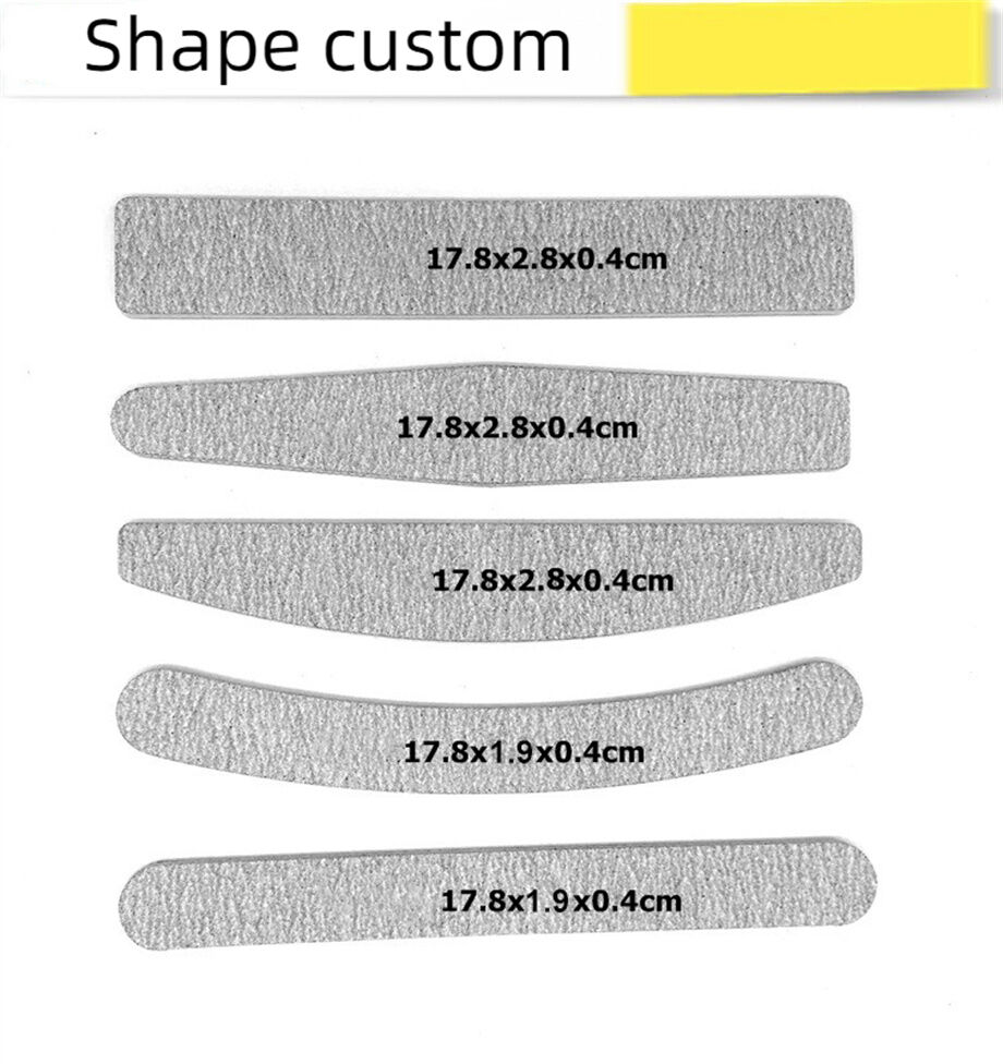 Professional 100 180 Grit Double Sided Emery Nail File Stick Sand Paper ...