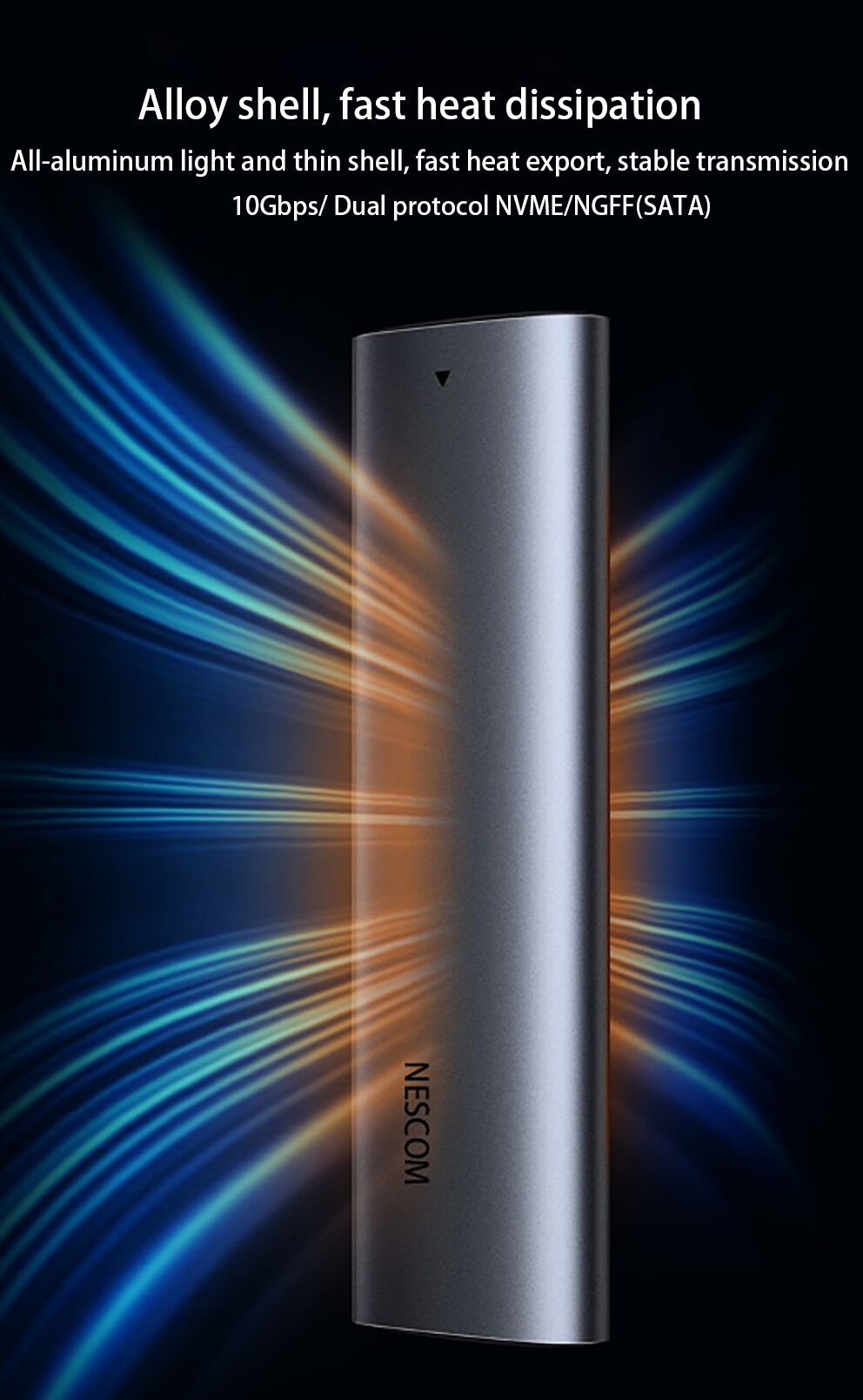 M.2 Ssd Box 10gbps, Aluminum Shell Material, M.2 Ssd Mobile Hard Disk ...