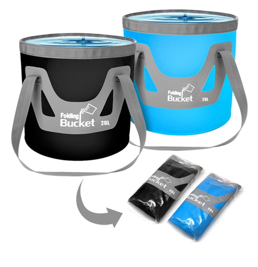 Multifunctional Pvc 12l Fishing Bucket Yellow Collapsible Bucket ...