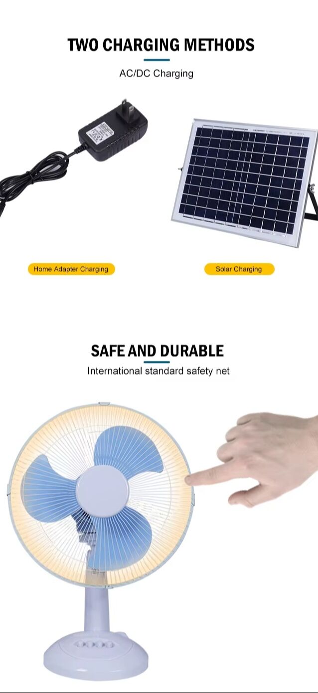 Solar Fan Factory Full Lithium Battery Solar Panel 10 Inches Usb Charge ...
