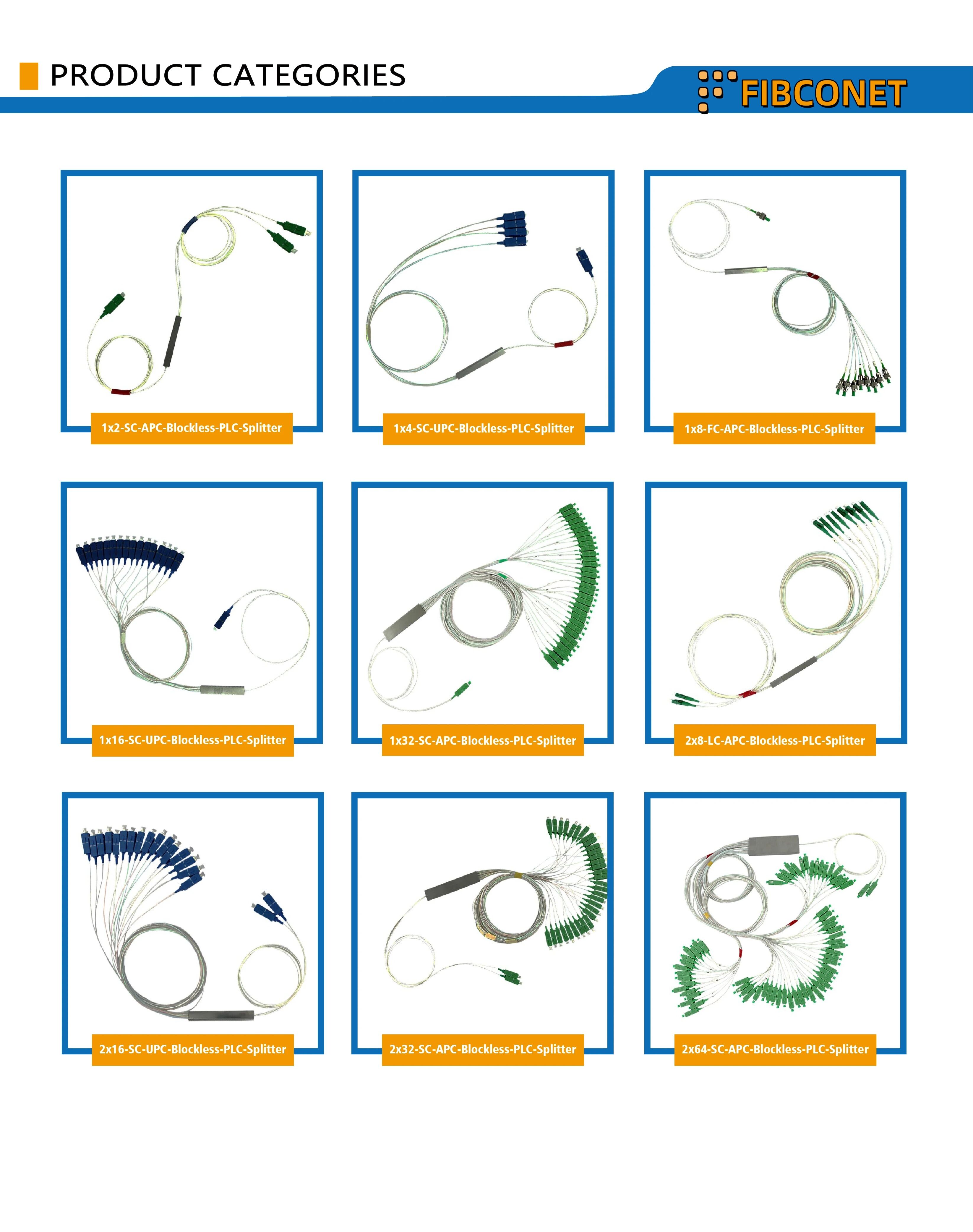 Ceramic Insert Fiber Optical Singlemode 1x2 1x4 Simplex Plc 1x16 1x8 Sc ...