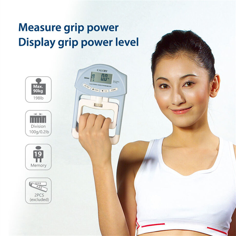 Digital Grip Strength Tester Hand Grips Dynamometer Wrist Strengthener ...