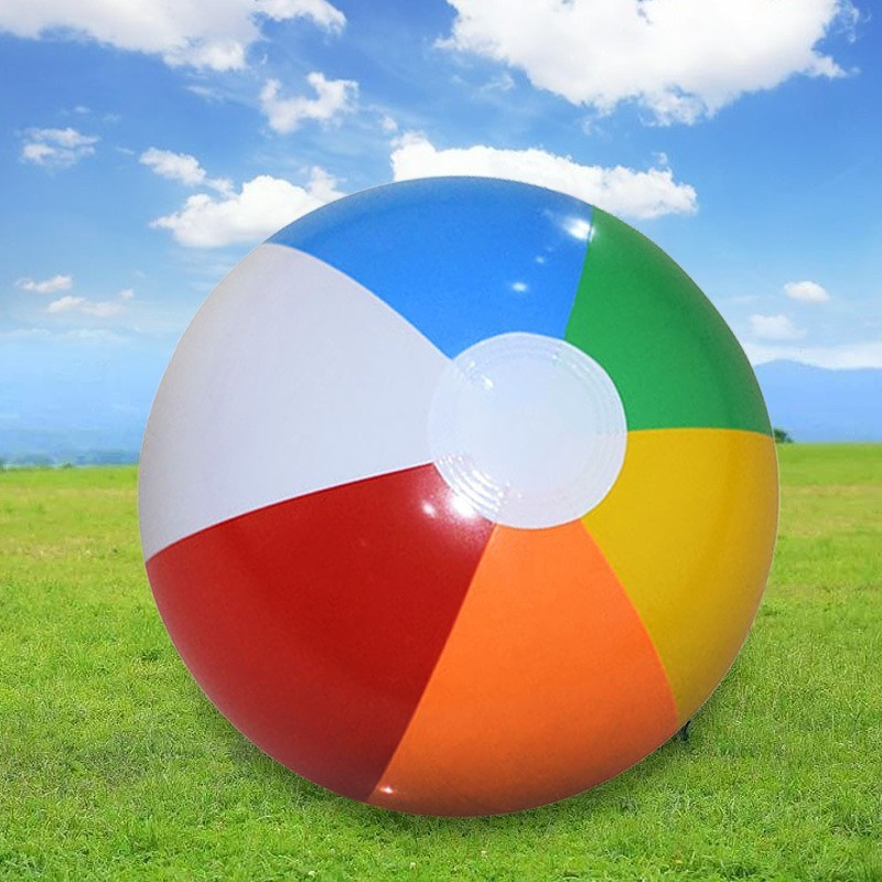 Beach Balls Inflatable Water Ball Pvc Thickened Four Color Beach Ball ...