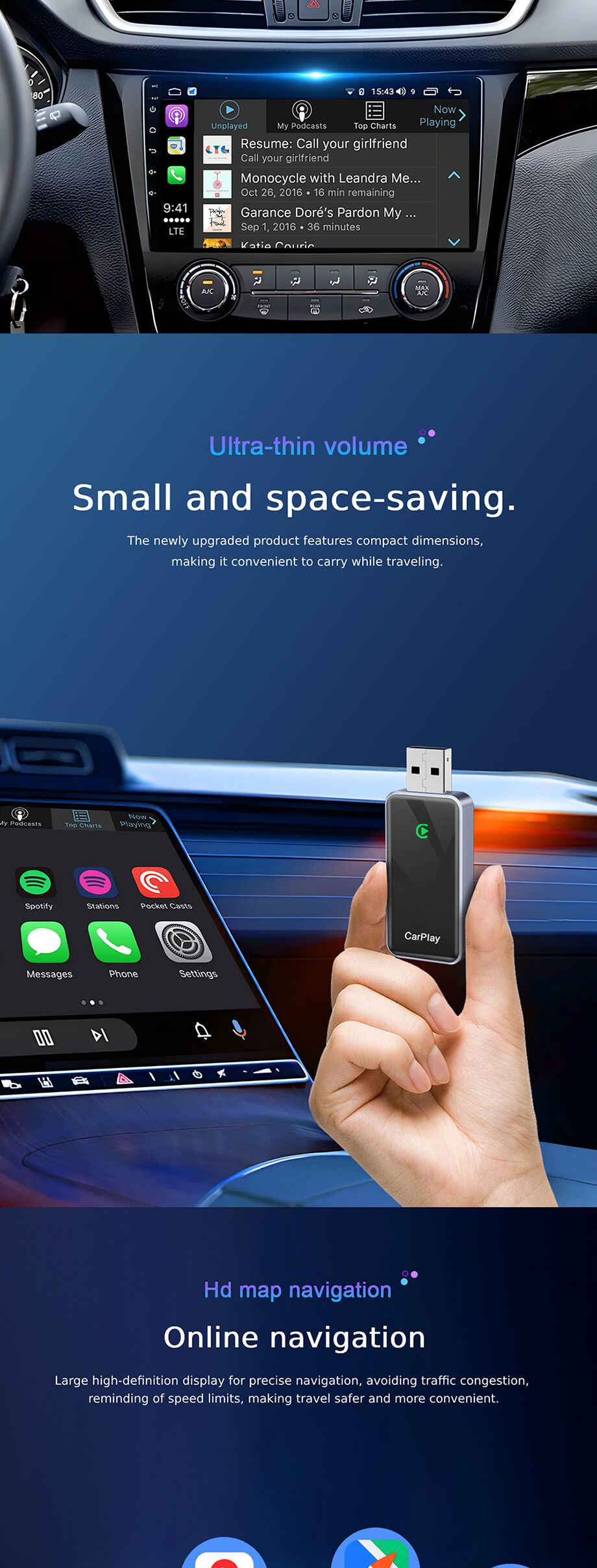 Wireless Carplay Ai Box Dongle Smart Usb Wireless Carplay Dongle Usb ...