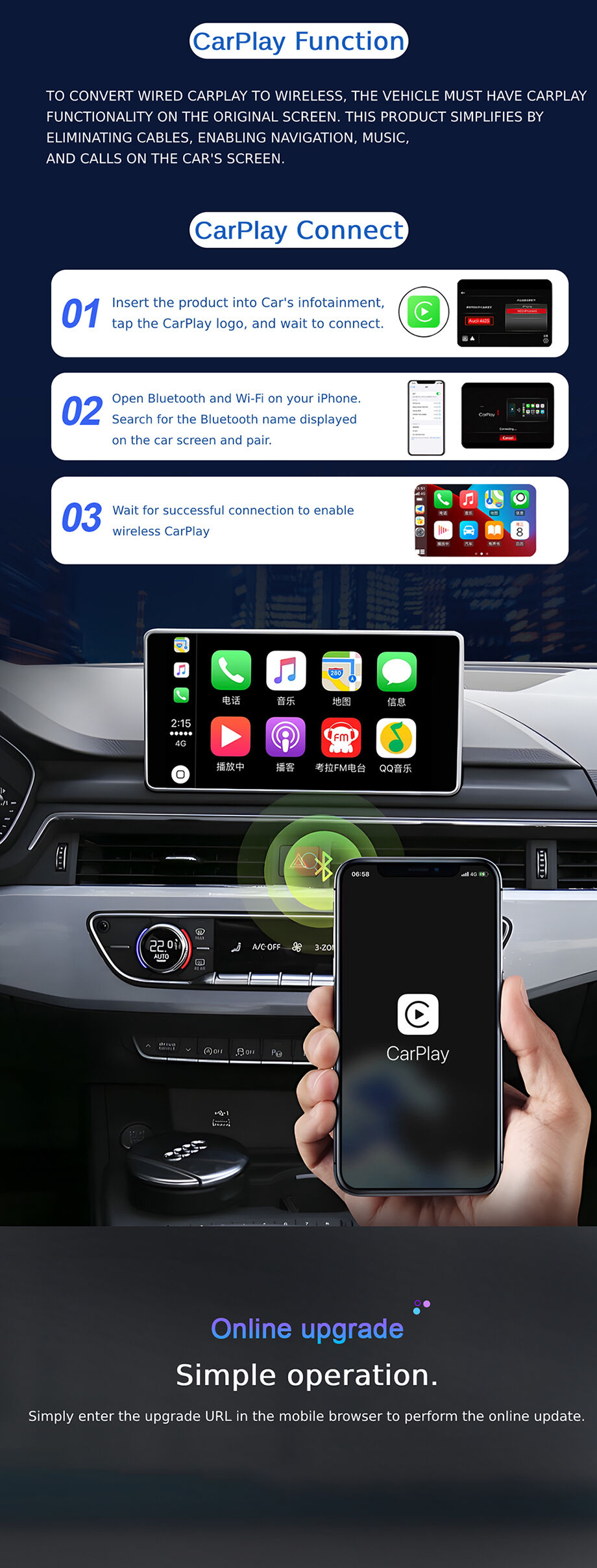 Wireless Carplay Ai Box Dongle Smart Usb Wireless Carplay Dongle Usb ...