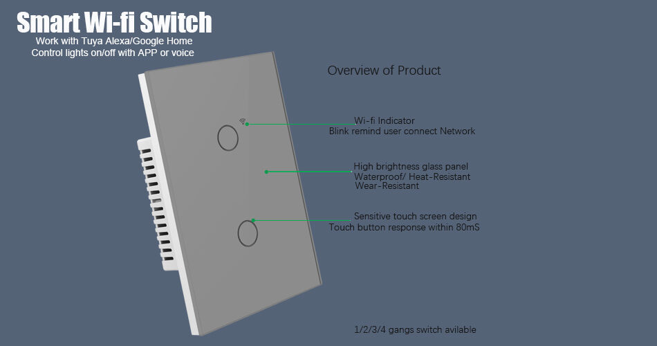 Fahint Wifi Smart Timer Switch With Neutral Wire , Glass Panel Work ...