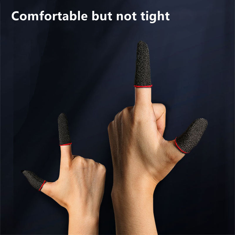Silver Fiber Gaming Finger Sleeve For Phone Touch Screen Finger Gloves ...