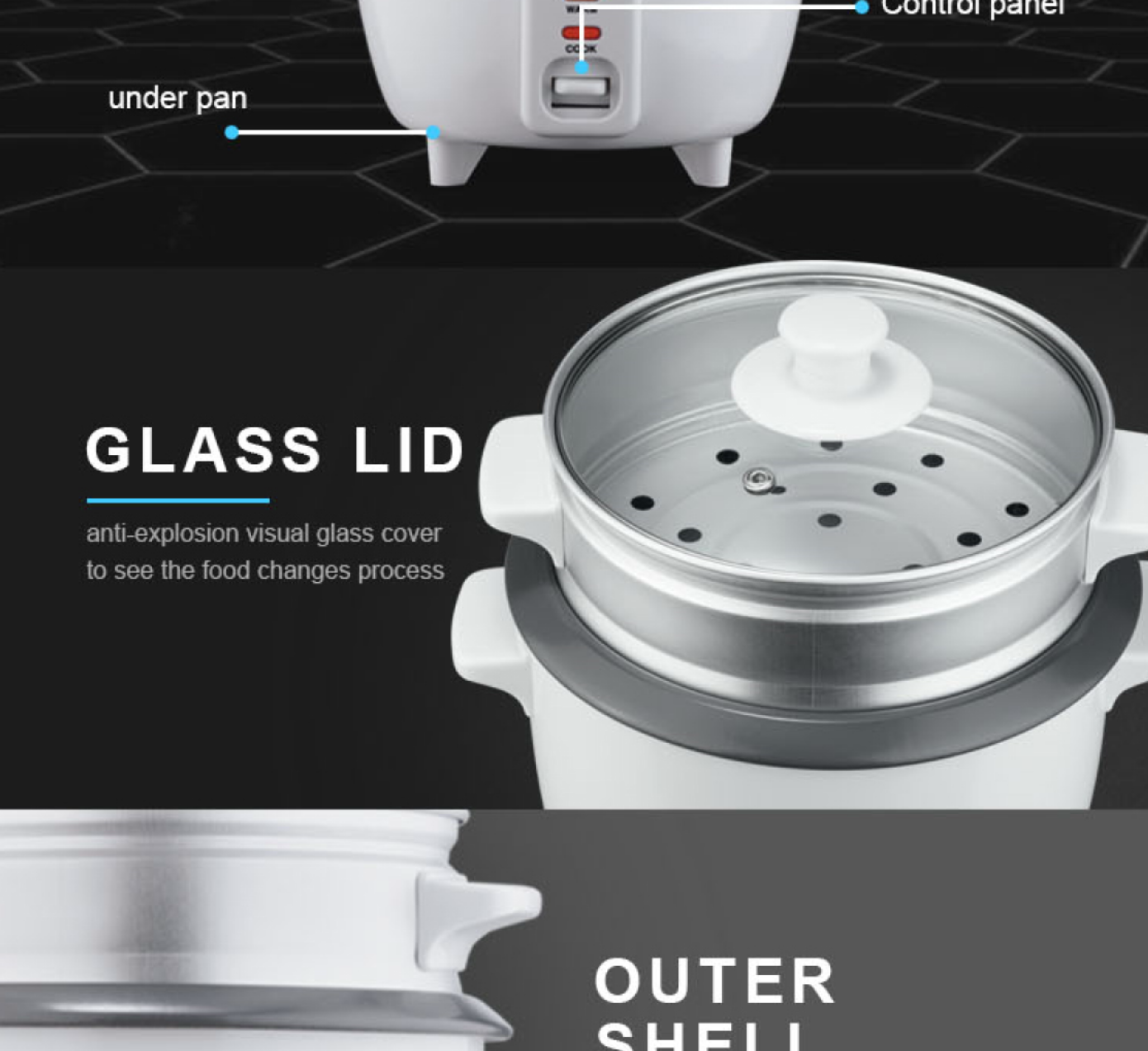 Wholesale Rice Cooker Mini Rice Cooker Oem Brand 1.8l, 10cups, Glass ...