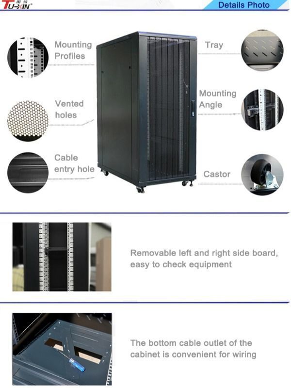 Server Rack In Network Cabinets 19u Rack Cabinet Spcc Cold Rolled Steel ...