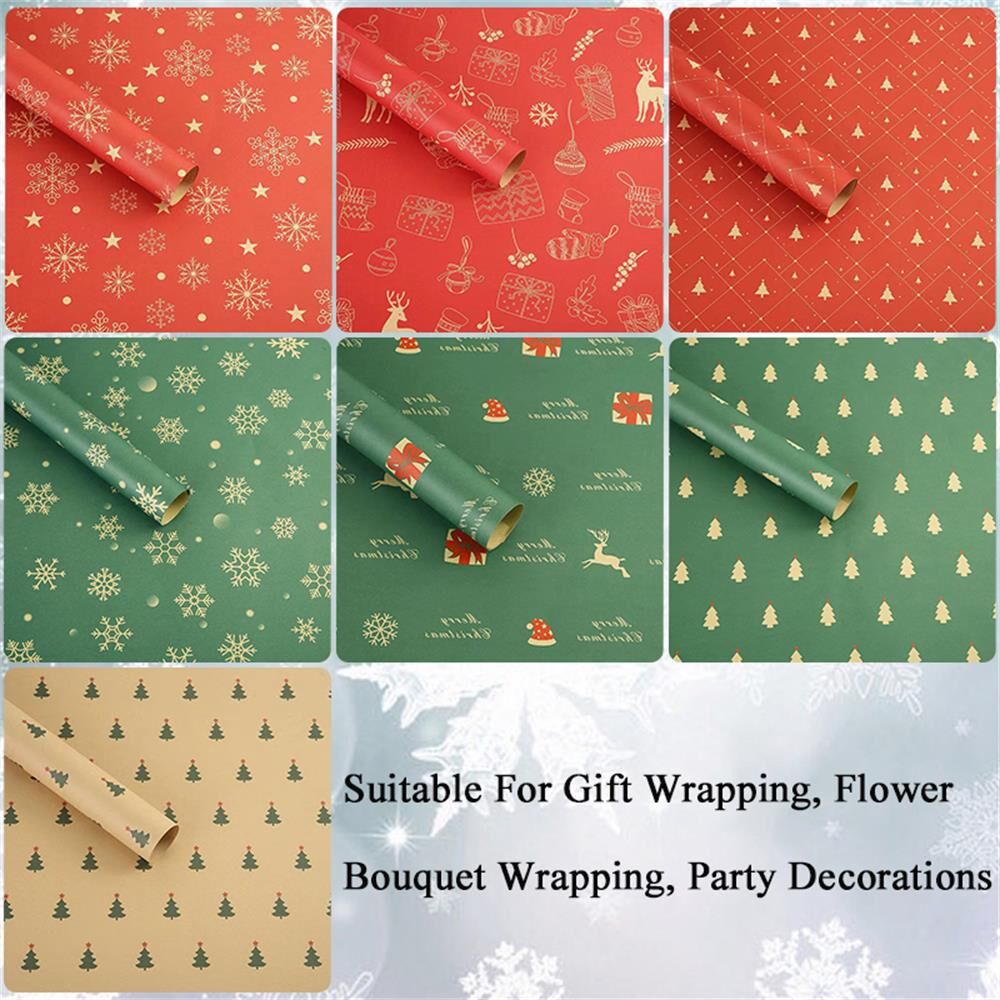 Wholesale Custom Gift Exquisite Wrapping Paper Roll Christmas Wrapping ...
