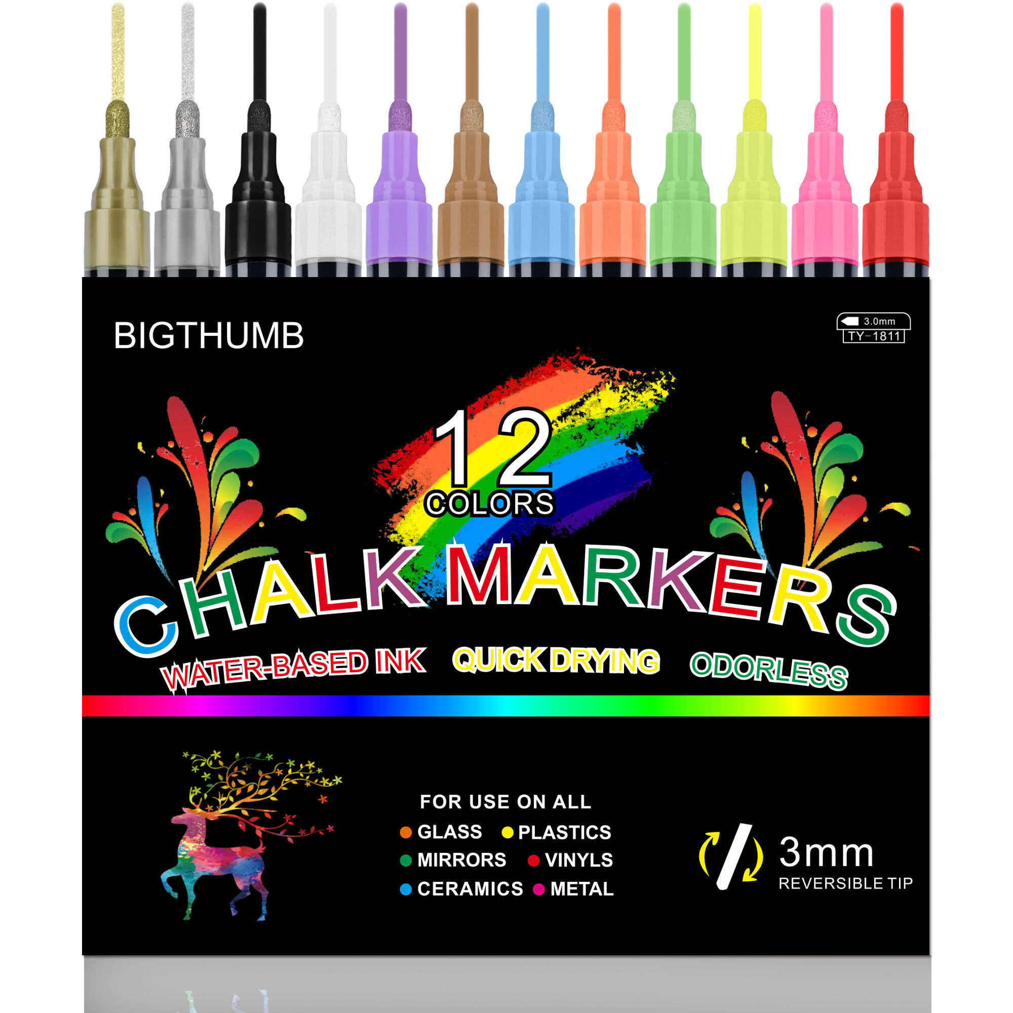 Liquid Chalkboard Chalk Marker Non Toxic Safe&easy To Use Washable ...