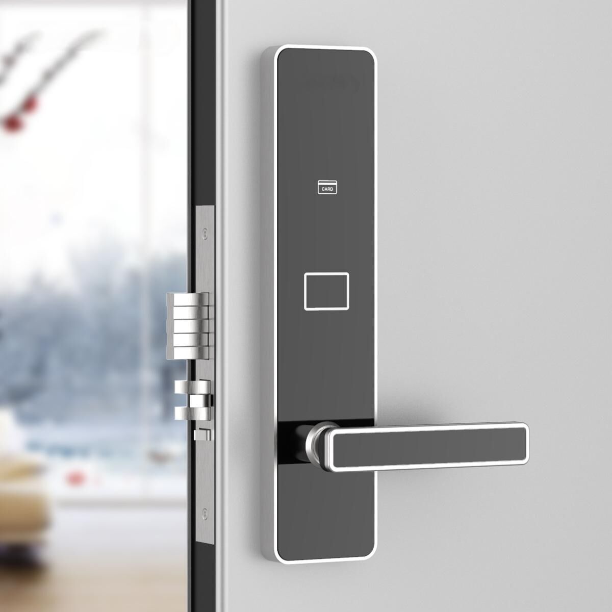 Smart Electronic Door Key Card Hotel Entry Lock With Key Security ...