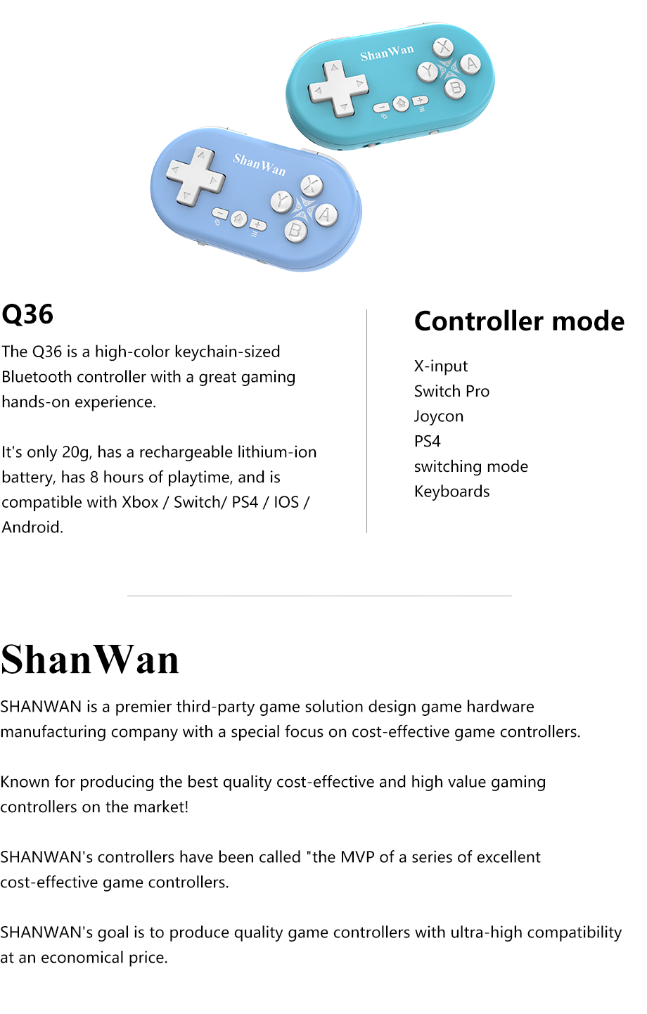 Shanwan New Generation Gamepad For Switch Wireless Joypad For Android ...