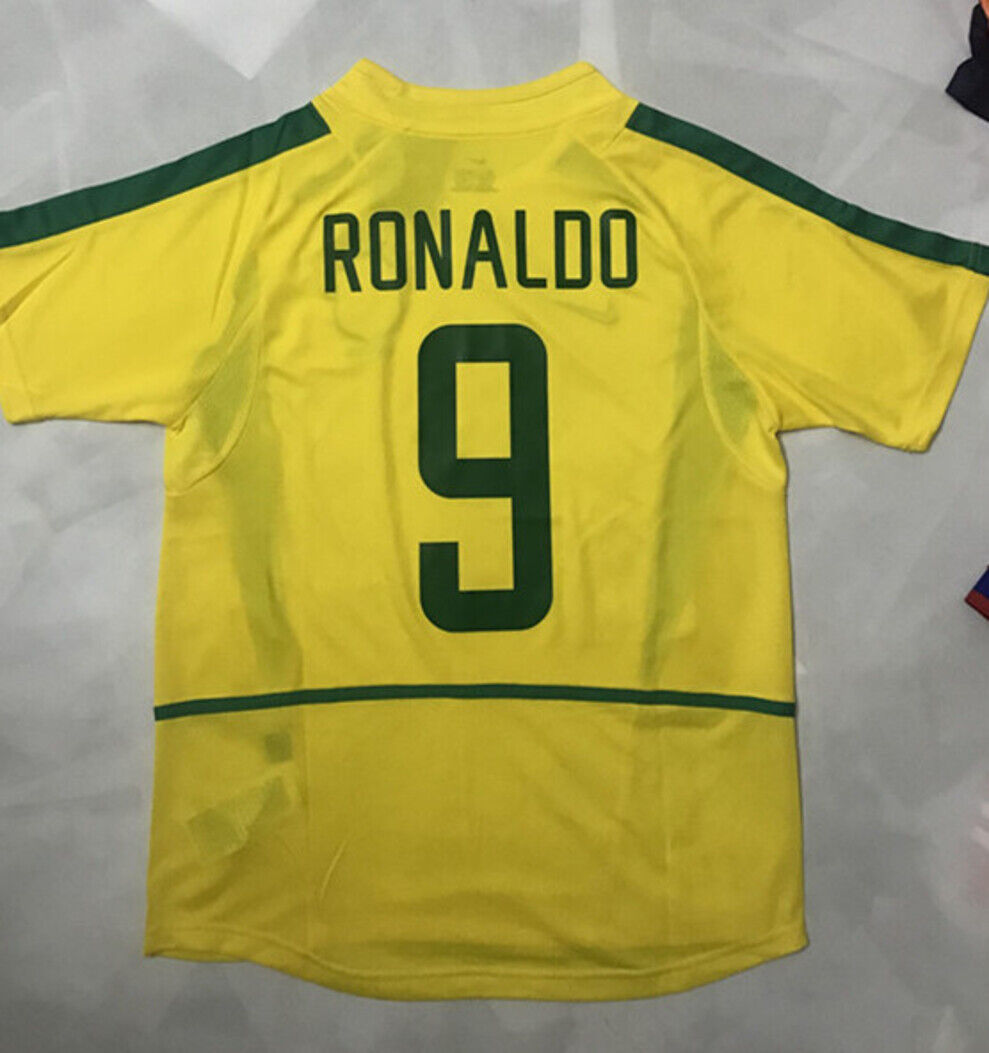 Wholesale Drop Shipping 2002 National Team Brazil Home Retro Jersey Kit ...