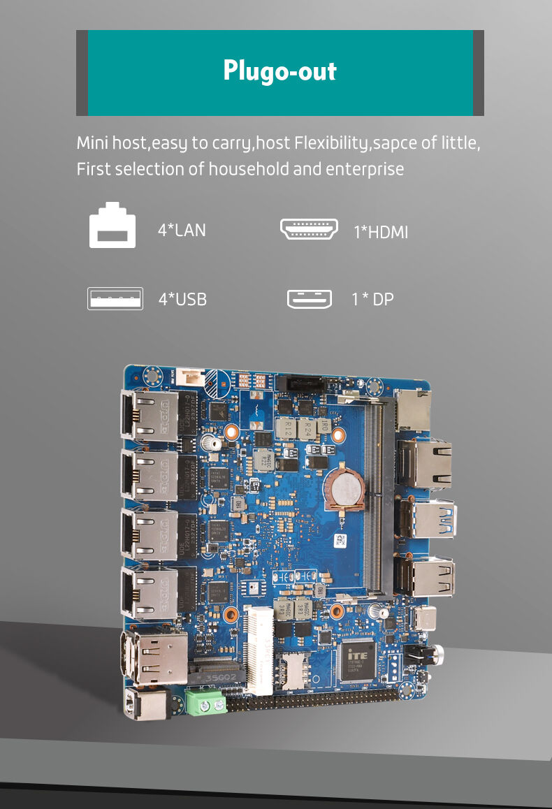 N100 12th Gen Alder Lake-n Firewall 4*lan 6com Fanless Nano Motherboard ...