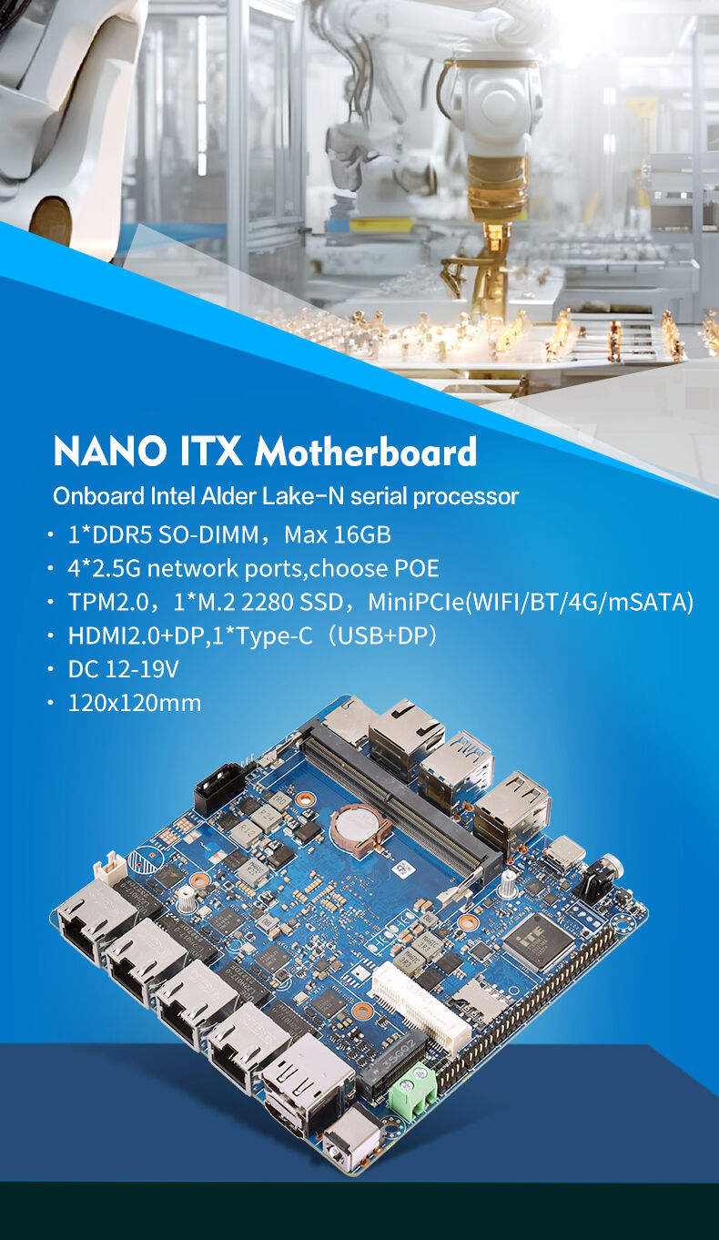 N100 12th Gen Alder Lake-n Firewall 4*lan 6com Fanless Nano Motherboard With Integrated Graphics ...