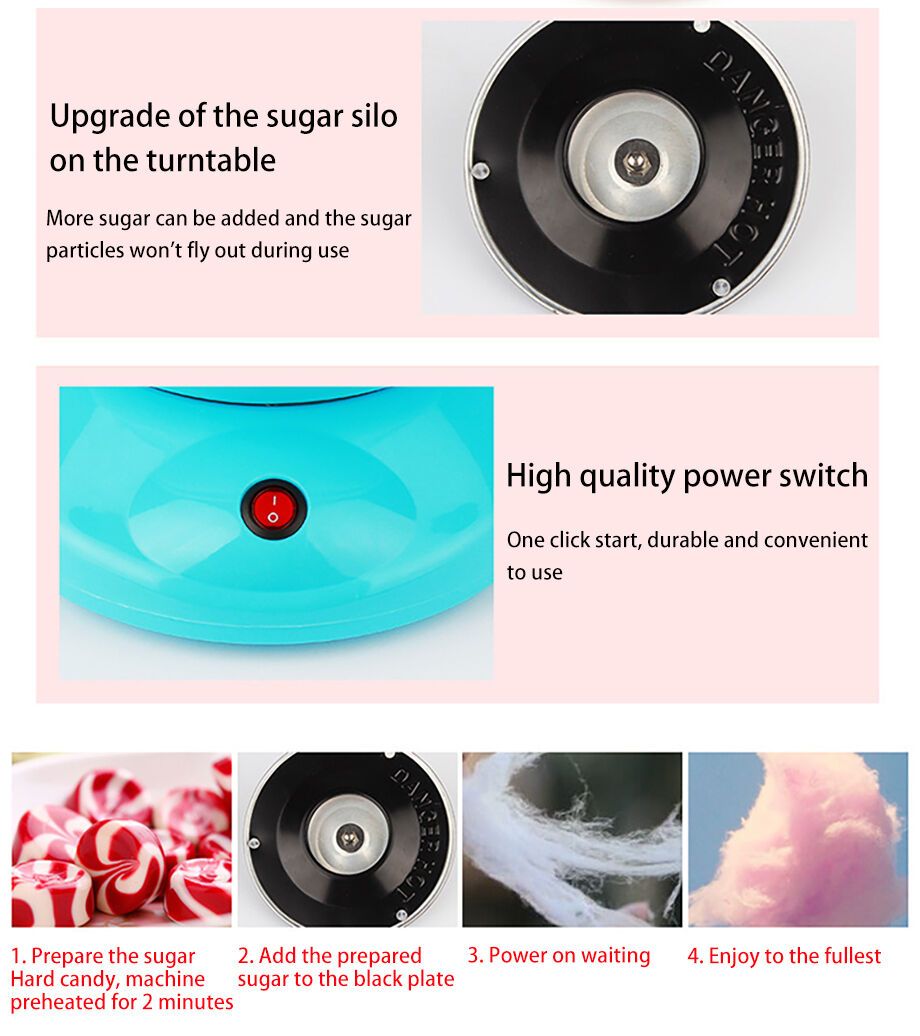 Electric Diy Sweet Cotton Candy Maker Portable Small Home Appliances ...
