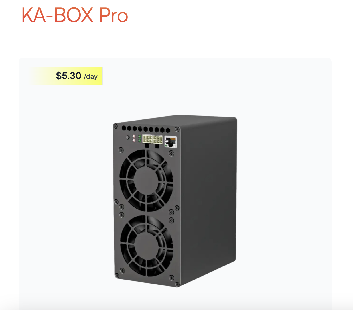 Bulk Buy China Wholesale Ka-box Pro From Goldshell Mining Kheavyhash Algorithm With A Maximum ...