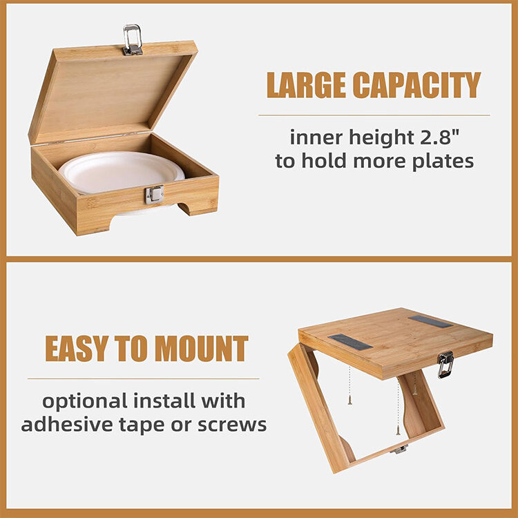 Legend Hot Selling Paper Plate Dispenser Bamboo Kitchen Counter ...