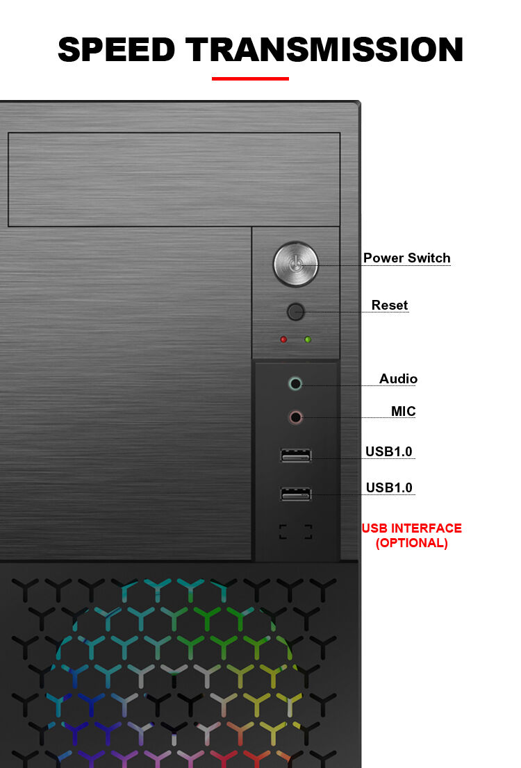 China Professional Supplier Abs Panel Casting Vertical Gaming Pc Office ...