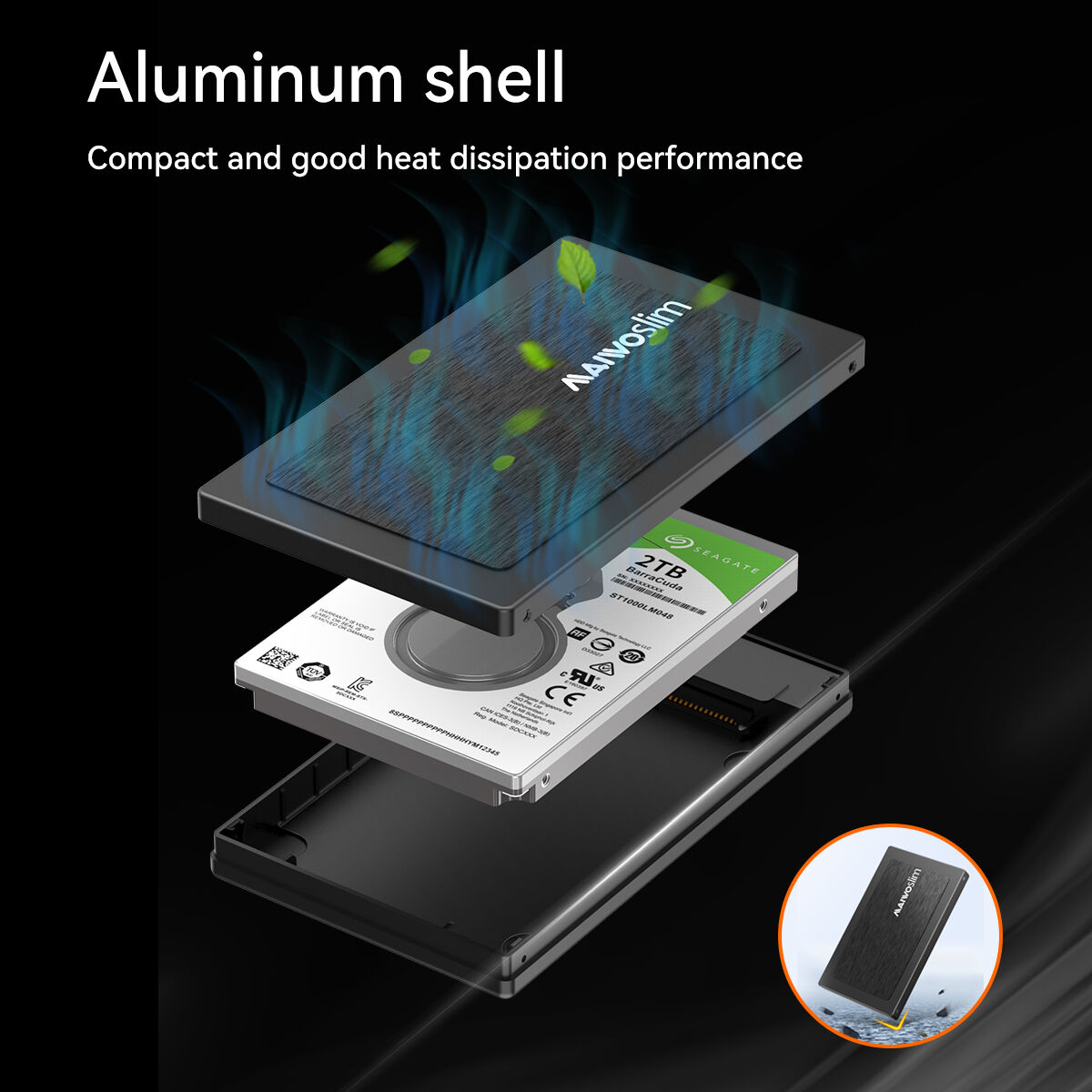 Maiwo K2588g2 Type C Enclosure For 2.5" Sata Hdd/ssd 2.5 Hard Drive ...