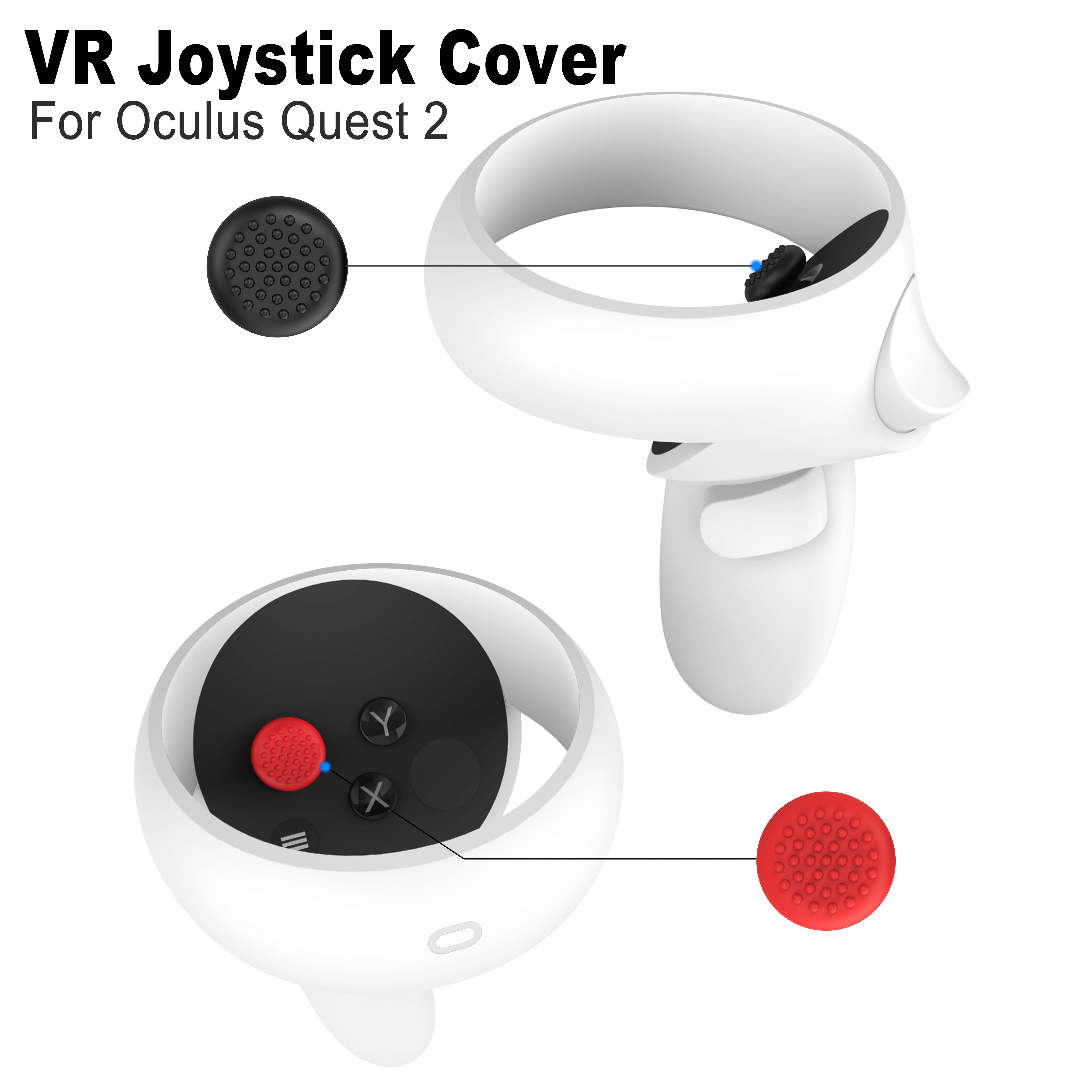 Manufacturer Compatible Meta Quest 1&2&3 Quest Rift Vr Joystick Cover ...