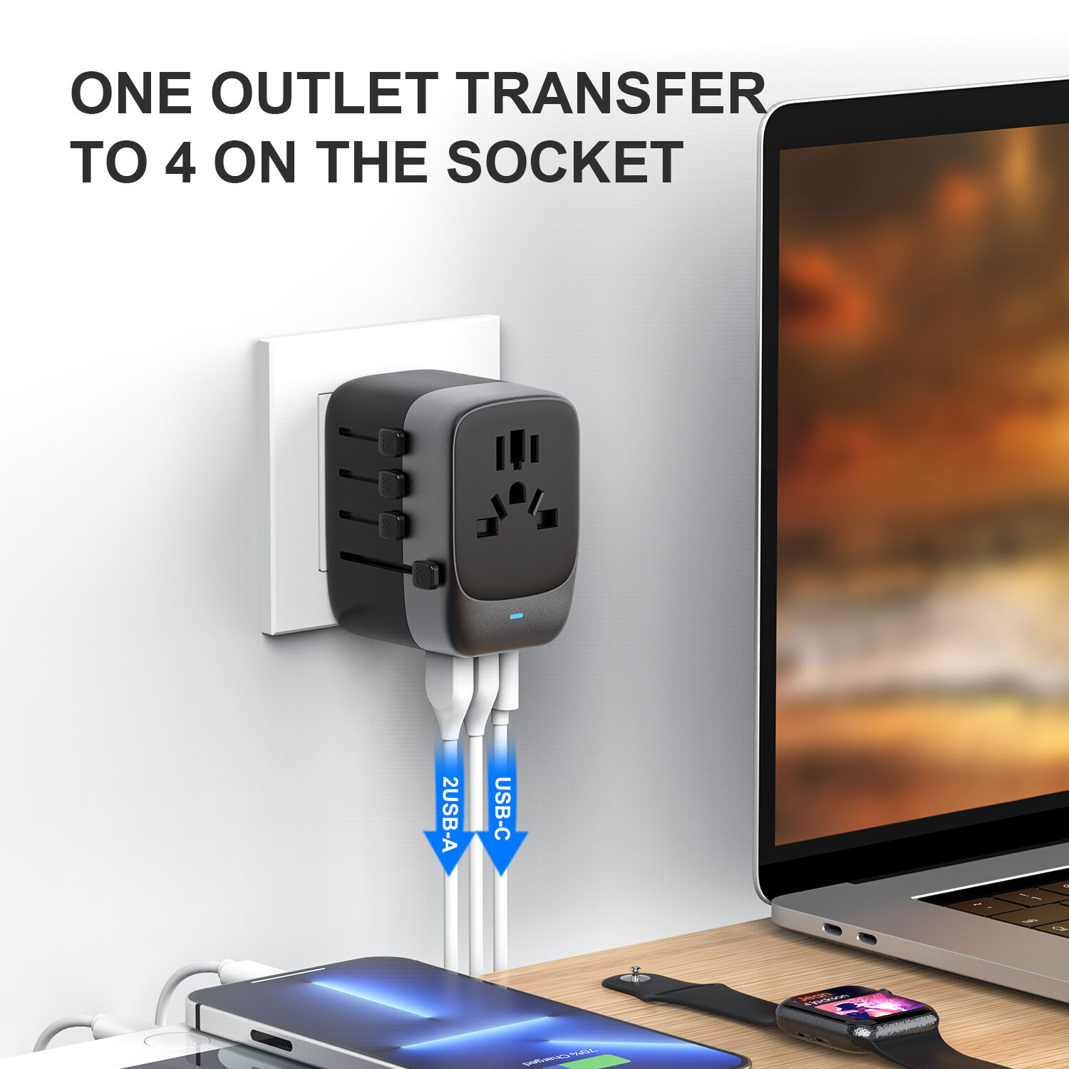 Universal Plug Travel Adapter Super Fast Charging Multifunctional ...