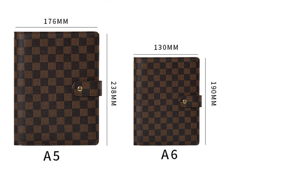 Ai-mich Promotional Luxury A5 A6 A7 Checkered Budget Binder Pu Leather ...