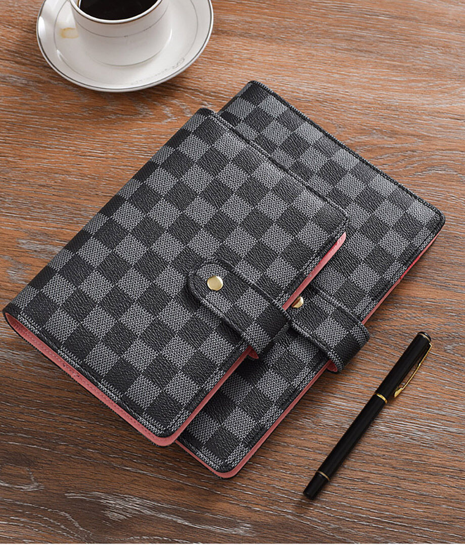 Ai-mich Promotional Luxury A5 A6 A7 Checkered Budget Binder Pu Leather ...