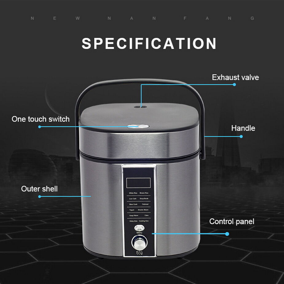 Square Design Digital Mini Rice Cooker Electric Rice Cooker 1.0l, 5cups ...