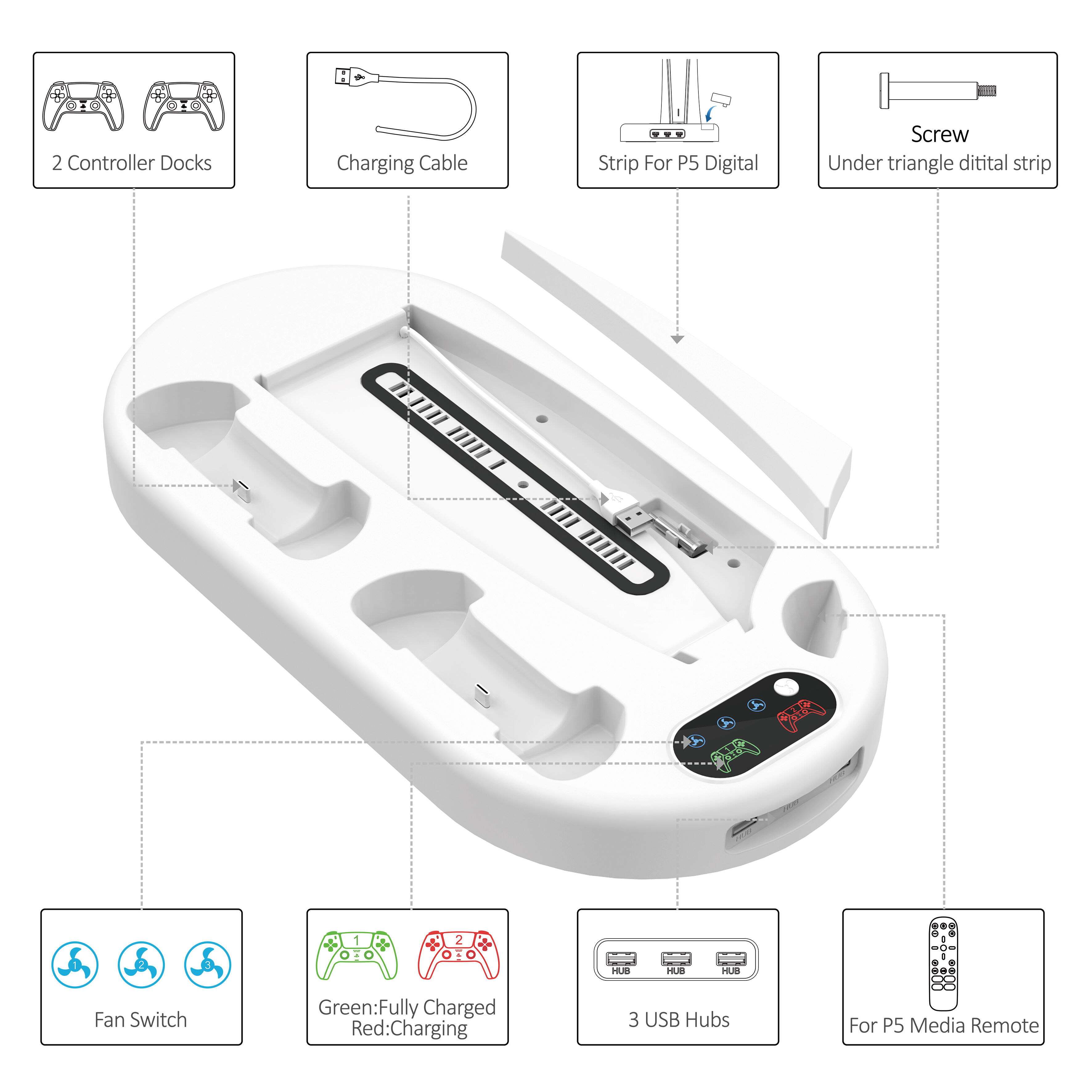 Ps5 Charging Dock Manufacturer Compatible With Play Station 5 ...