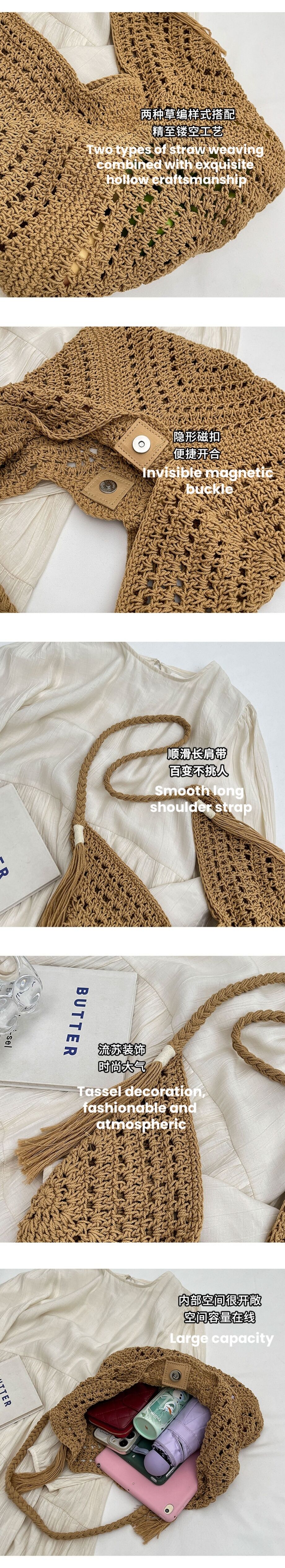 Factory Direct High Quality China Wholesale Ellipse Cotton Crochet Bag ...