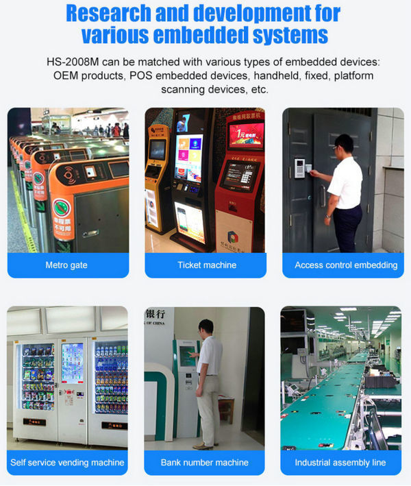 Cmos 5mil 130nm Barcode Reader Scanner Engine Module Hs-2008m - Expore ...